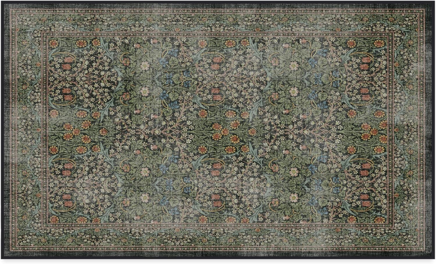 Amazon.com: RUGGABLE x Morris & Co Washable Area Rug – Blackthorn ...
