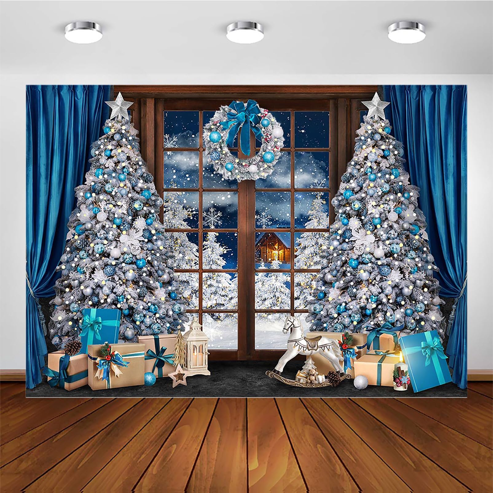 Amazon.com : Avezano Christmas Backdrops for Photography Window Winter ...