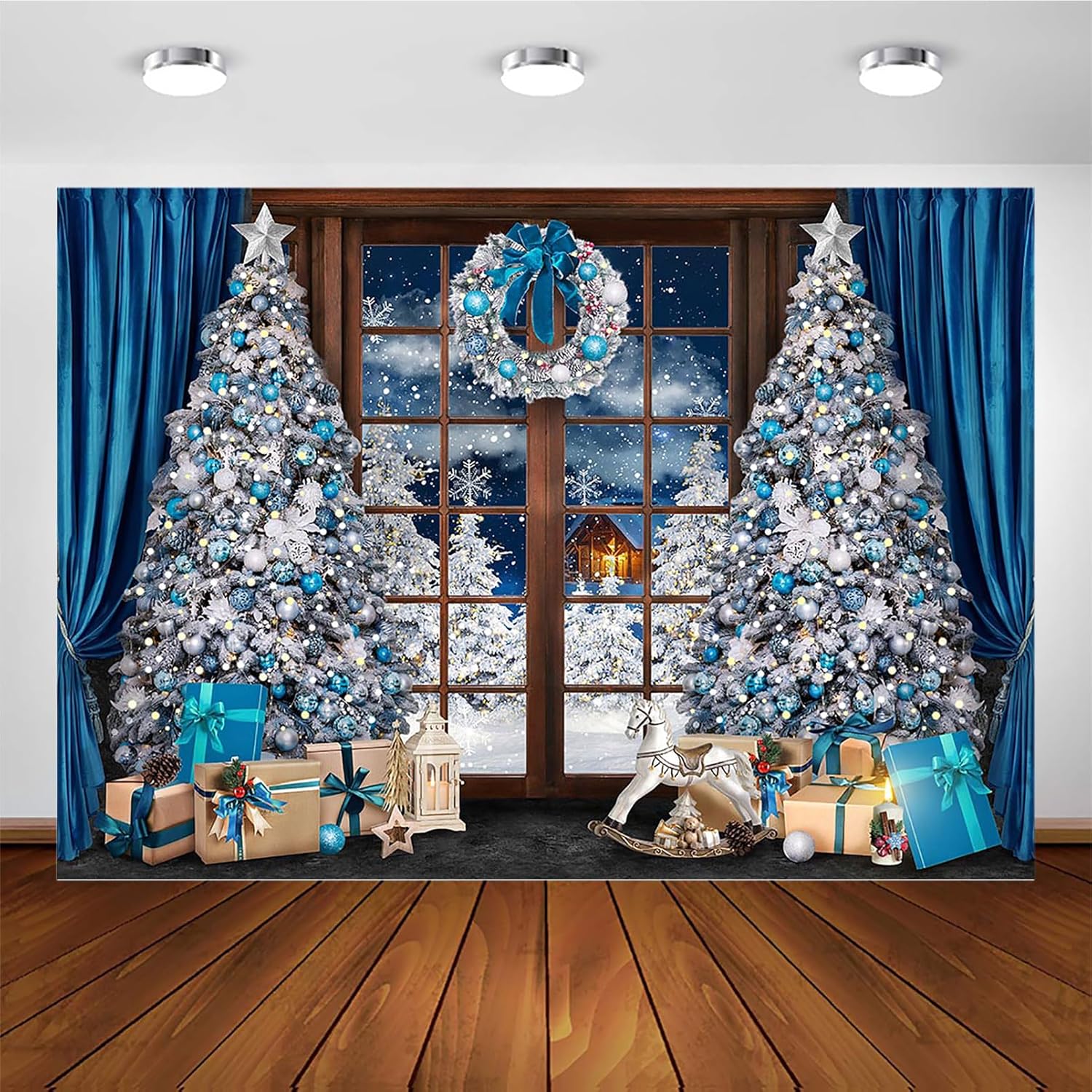 Amazon.com : Avezano Christmas Backdrops for Photography Window Winter ...