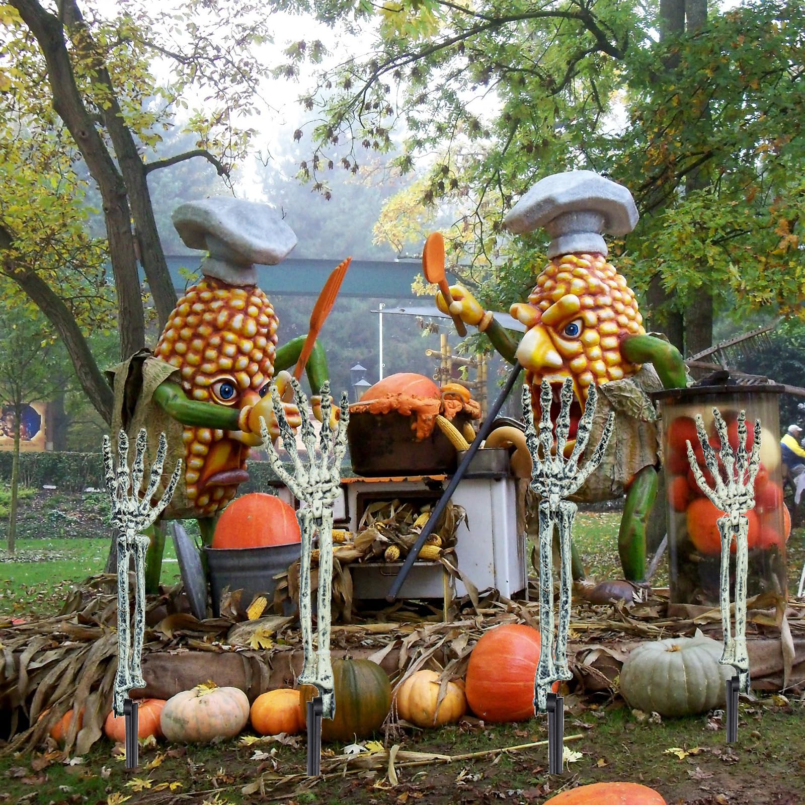 Halloween Decorations Lighted Skeleton Arm Stake for Halloween ...