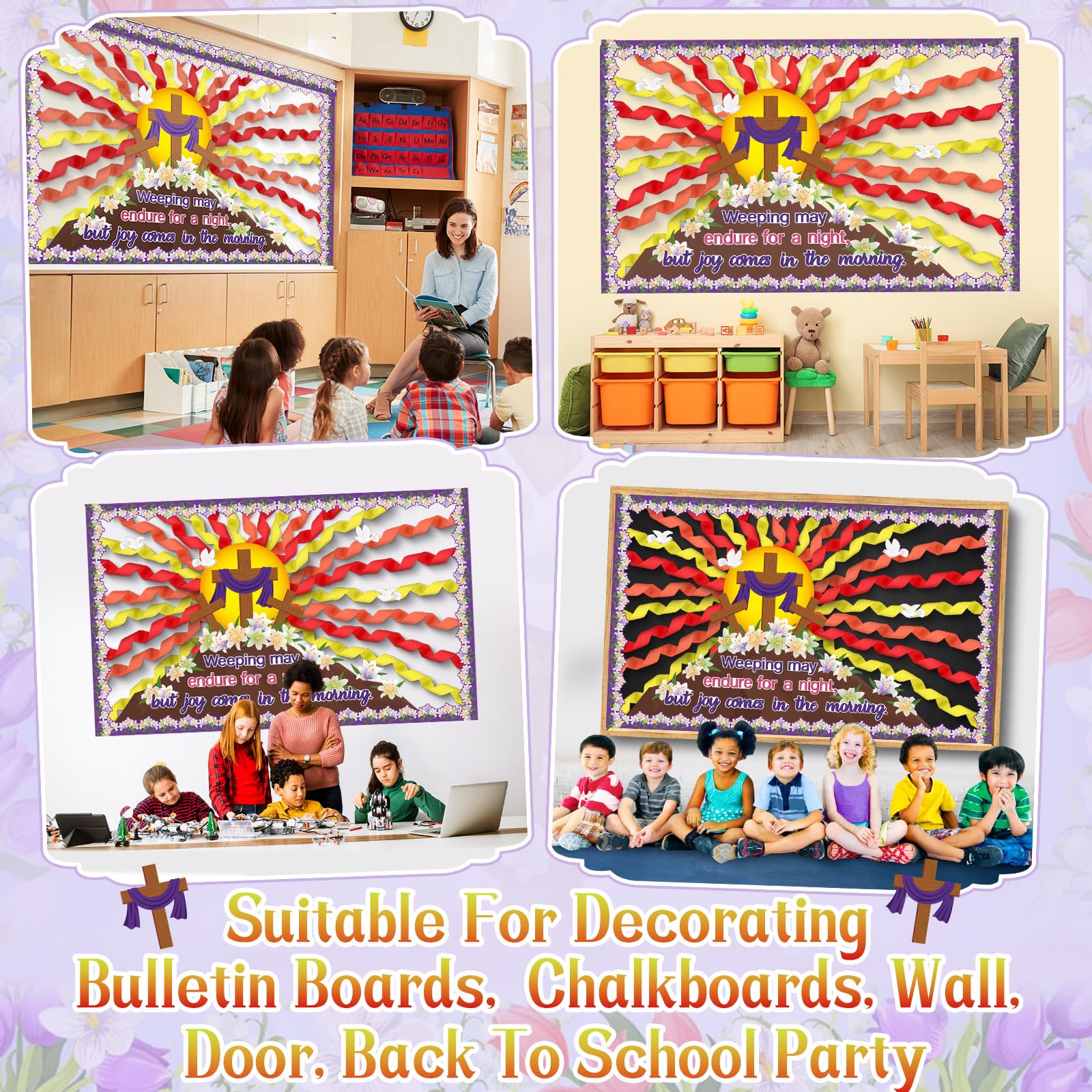 Snapklik.com : Pasimy 55 Pcs Christian Easter Bulletin Board Set DIY ...
