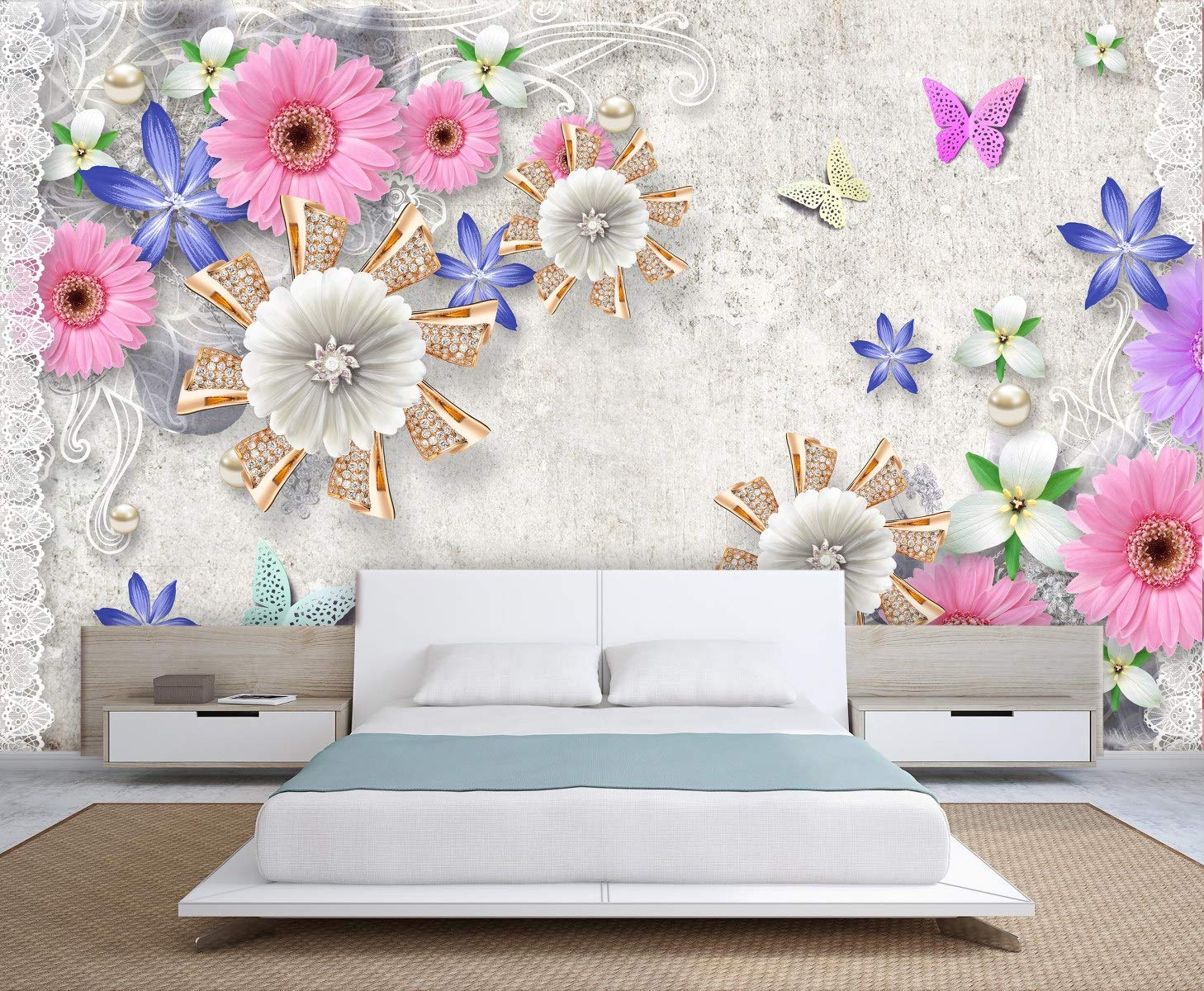 Light Color Flowers Wallpaper