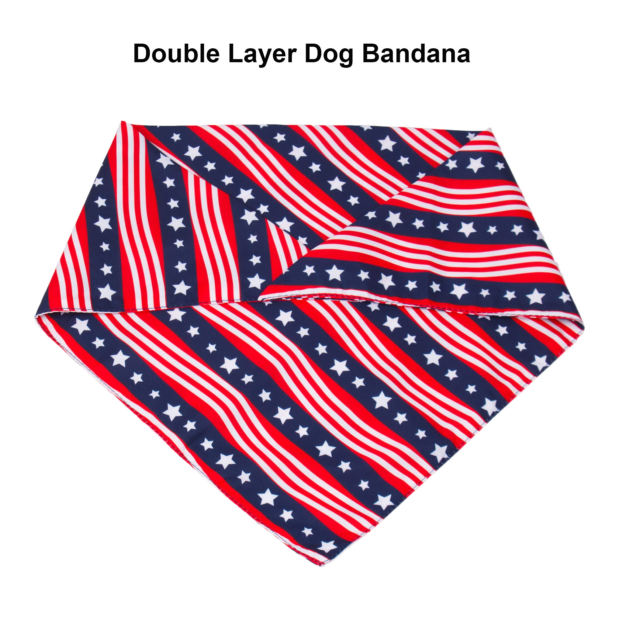 American Flag Patriotic Reversible Dog Bandana American Flag Dog ...