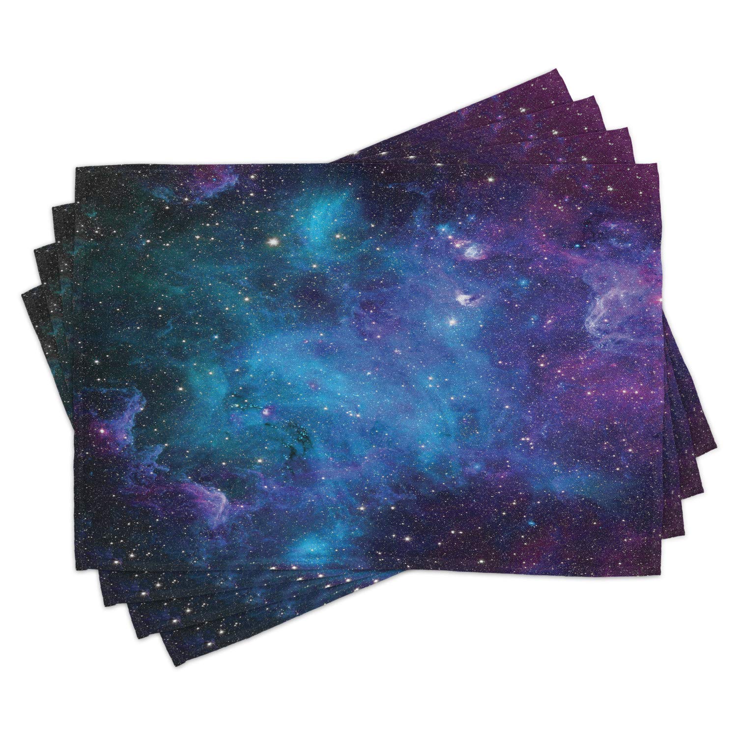 Amazon.com: Ambesonne Outer Space Place Mats Set of 4, Galaxy Stars in ...