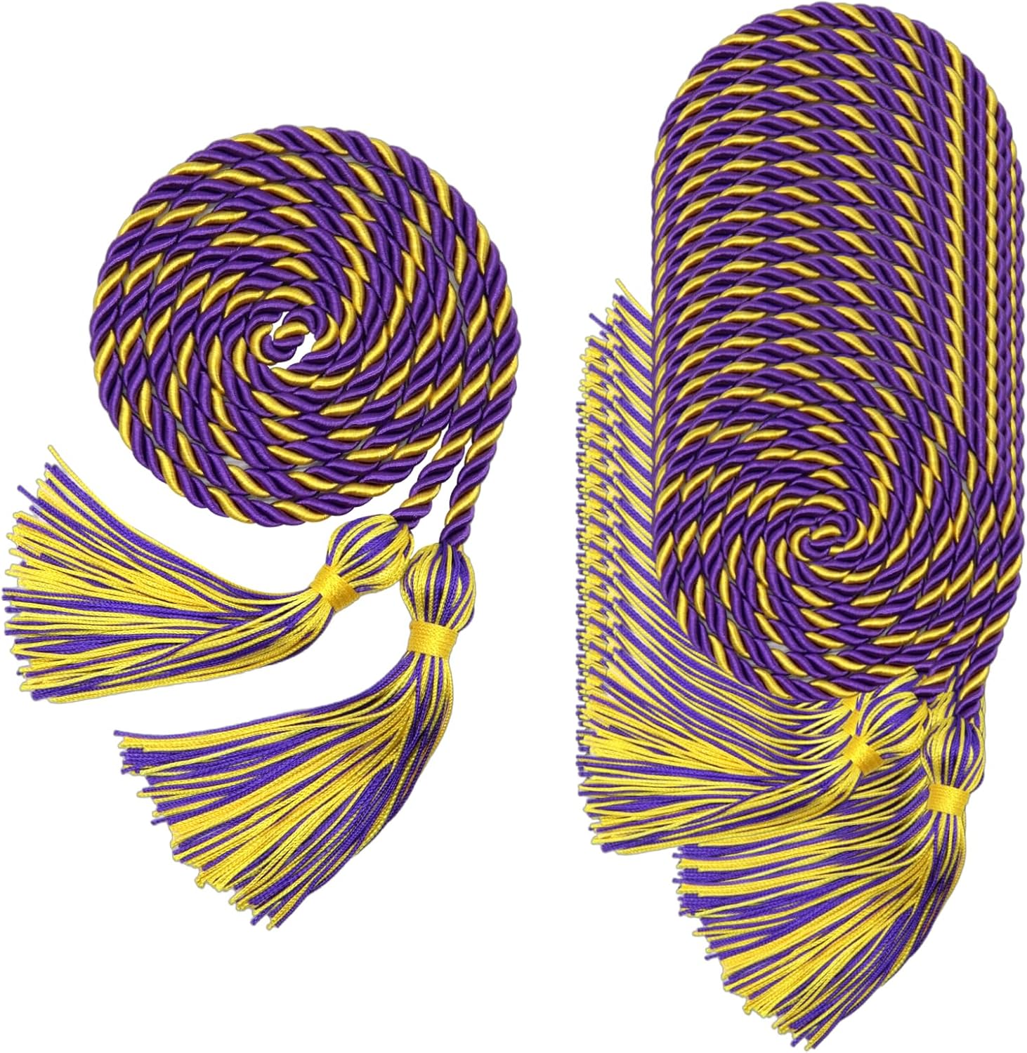 Amazon.com: 16 Pack Gold with Purple Graduation Honor Ropes Cords Bulk ...