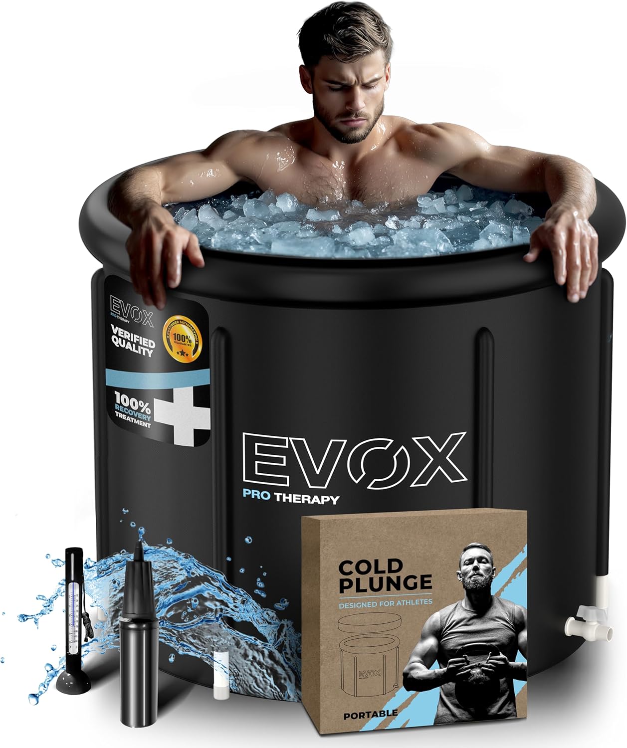 Amazon.com : Ice Bath Tub for Athletes – 110 Gal Portable Cold Plunge ...