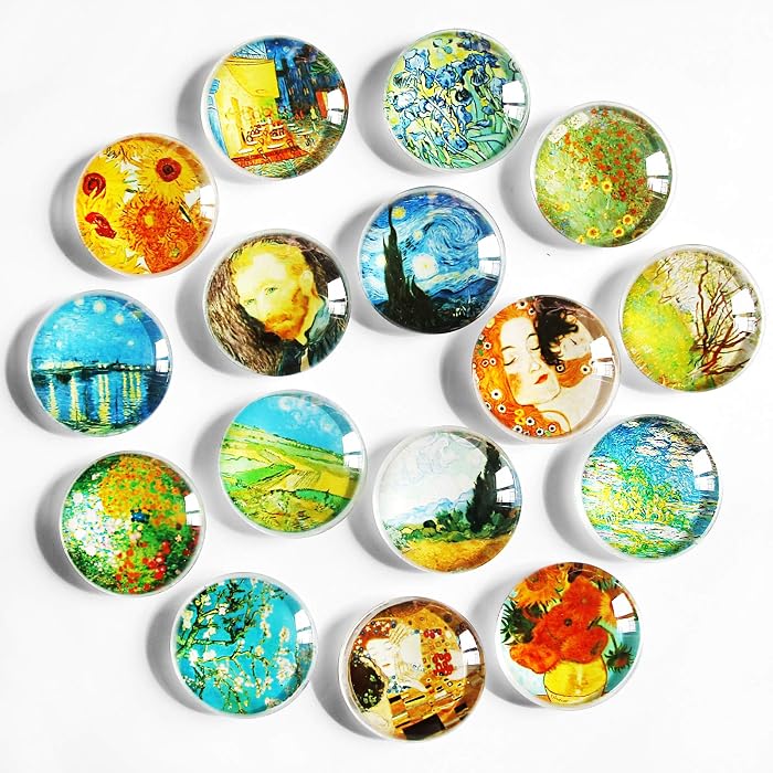 Buy Cosylove 16pcs Refrigerator Magnets, Crystal Glass Fridge Magnets ...