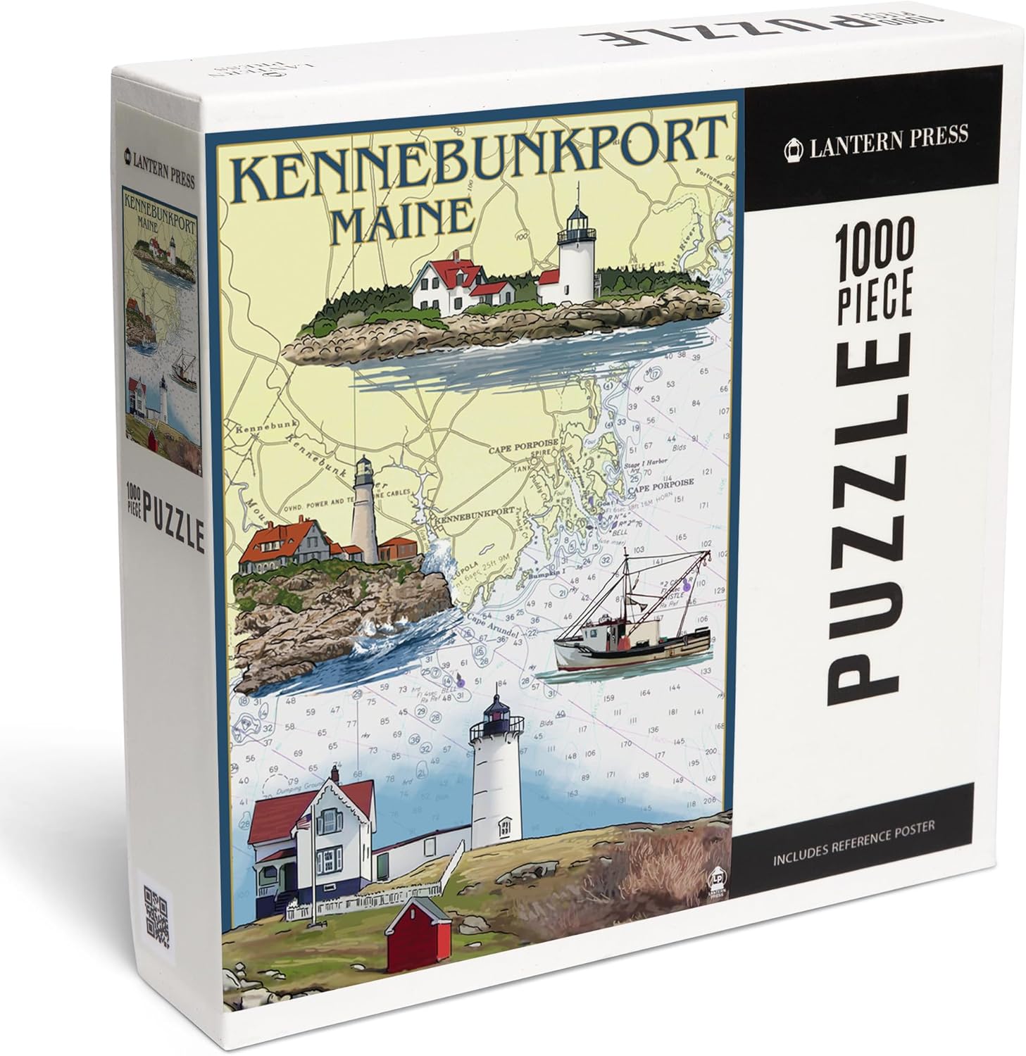 Amazon.com: Lantern Press Kennebunkport, Maine, Nautical Chart 1000 ...