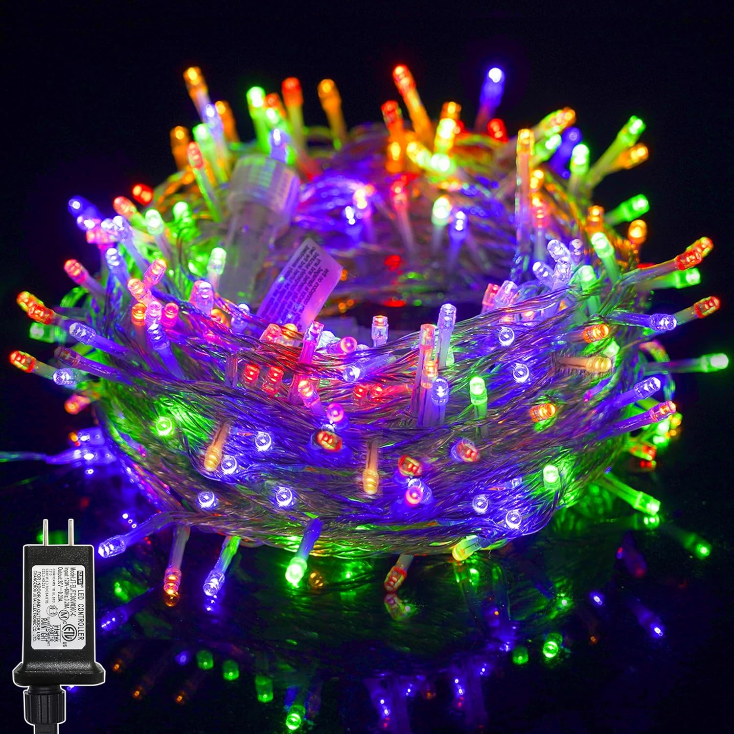 LJLNION 300 LED String Lights Outdoor Indoor, Extra Long 98.5FT ...