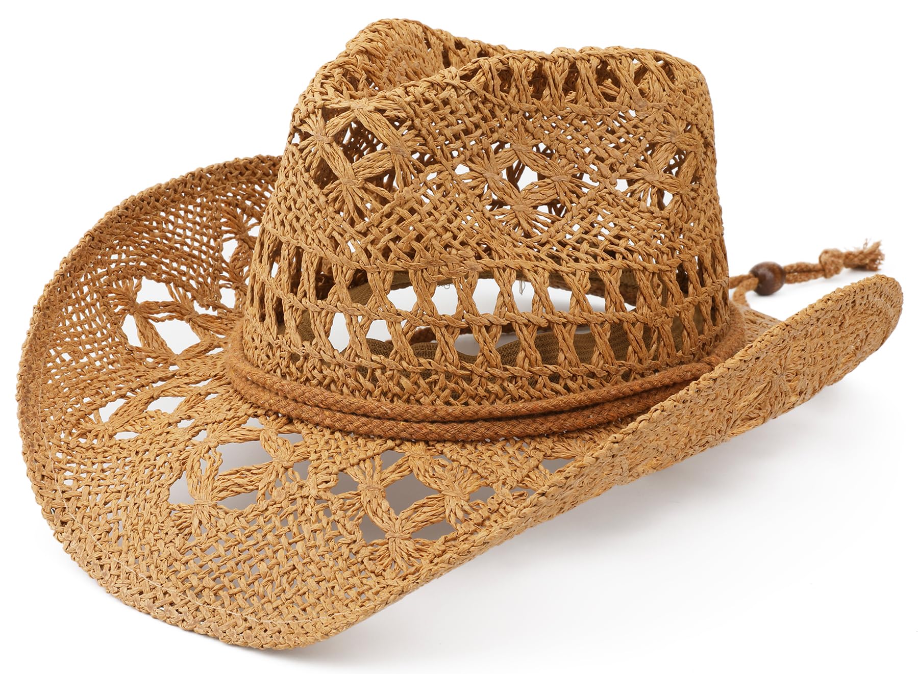 Snapklik.com : Melesh Straw Cowboy Hat For Women And Men