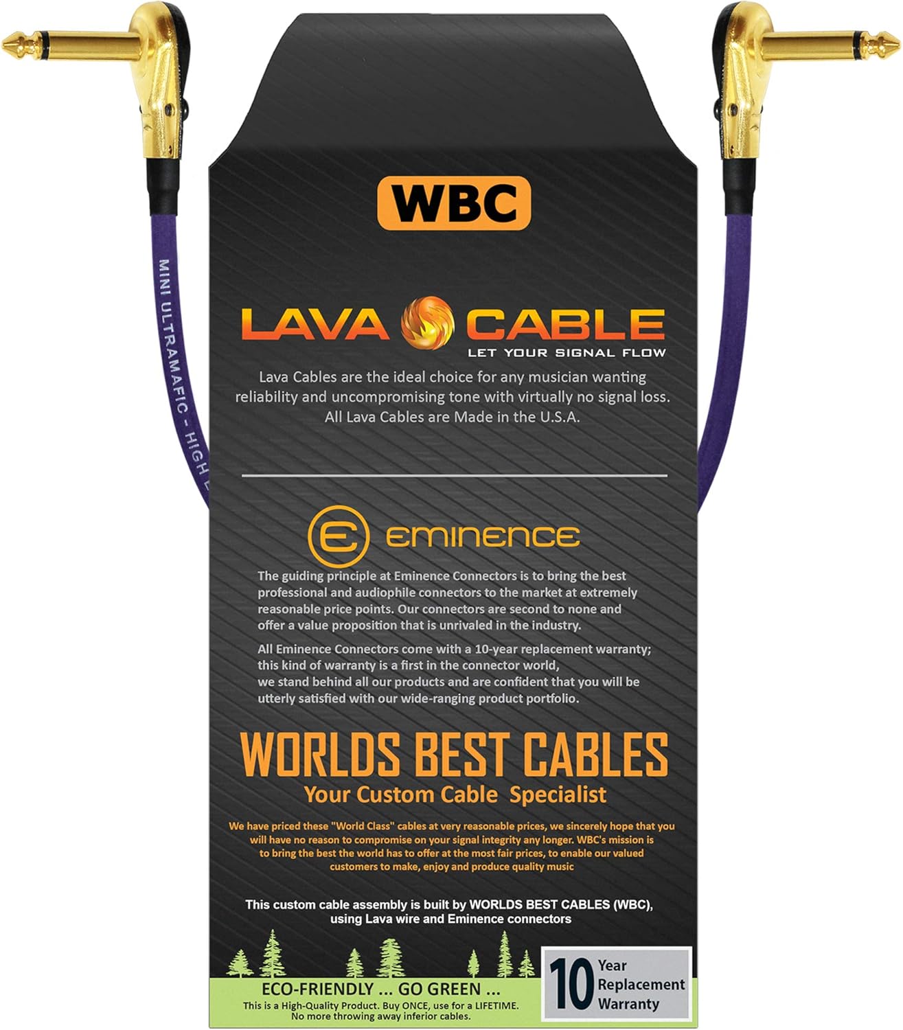 Amazon.com: WORLDS BEST CABLES Lava Mini Ultramafic (Purple) - 4 Inch ...