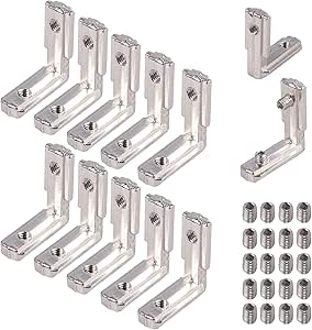 EYPINS 10 x Invisible Fixing Brackets 2020 Series Internal Square ...