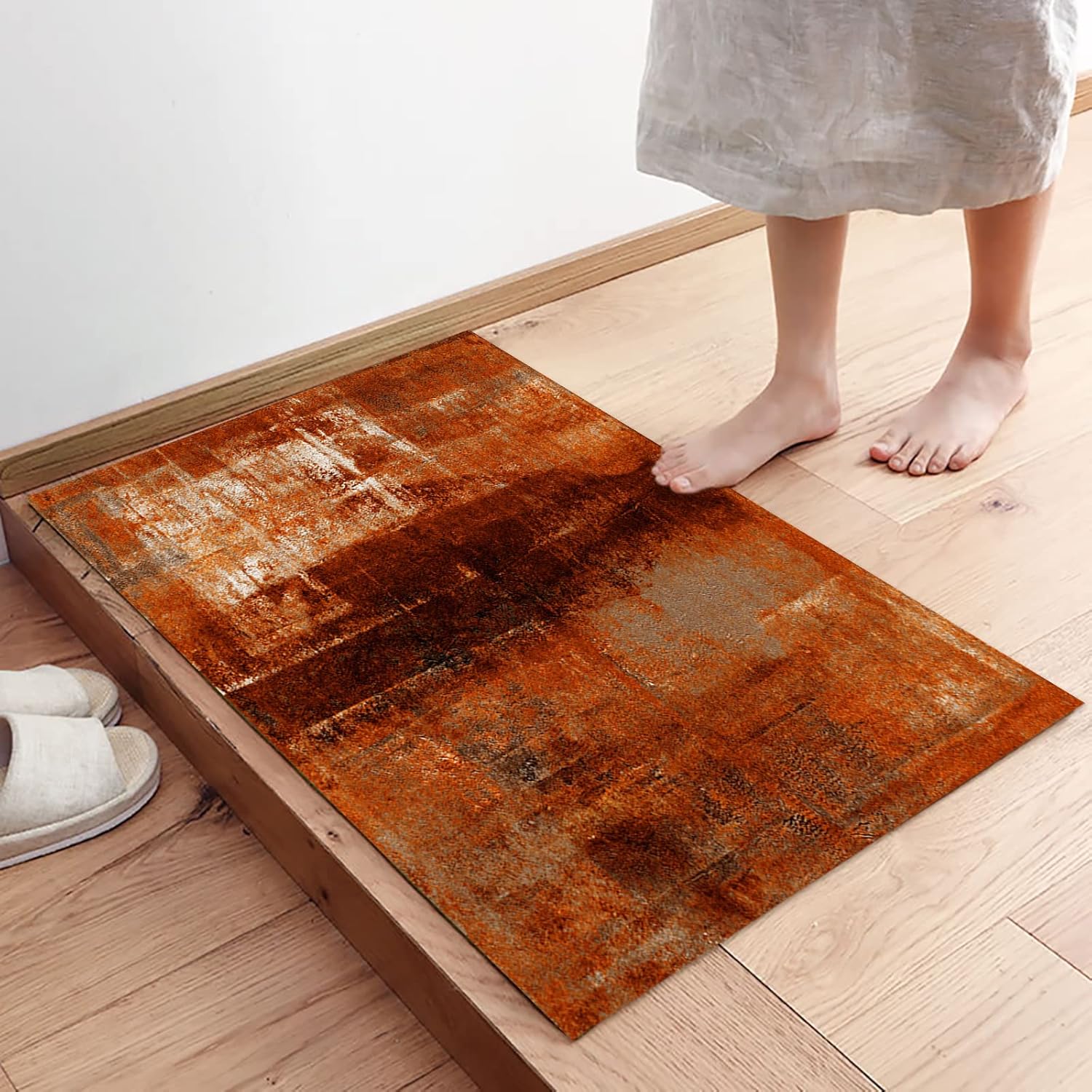 Amazon.com: LBCASA Burnt Orange Indoor Door Mat - 20"x31.5", Non-Slip ...
