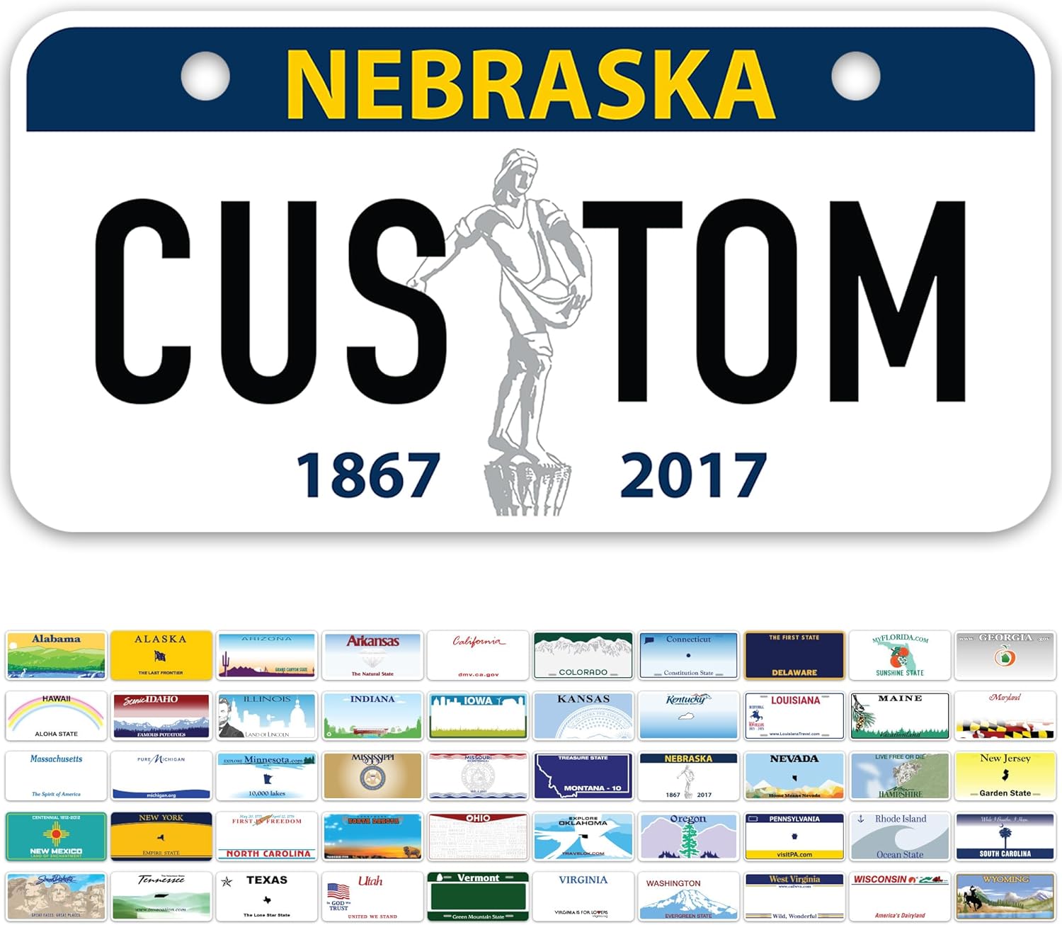 Amazon.com: Mini License Plates, Personalized License Plates, Custom ...