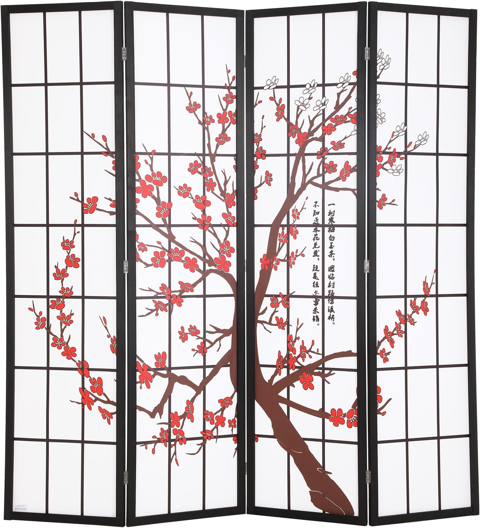 Amazon.com: Room Divider Privacy Screen Folding 4 Panel 72 Inches High ...