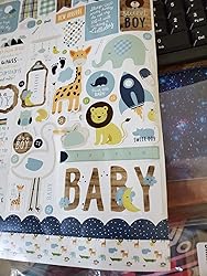 Amazon.com: Echo Park Paper Company Baby Boy Element sticker, blue ...