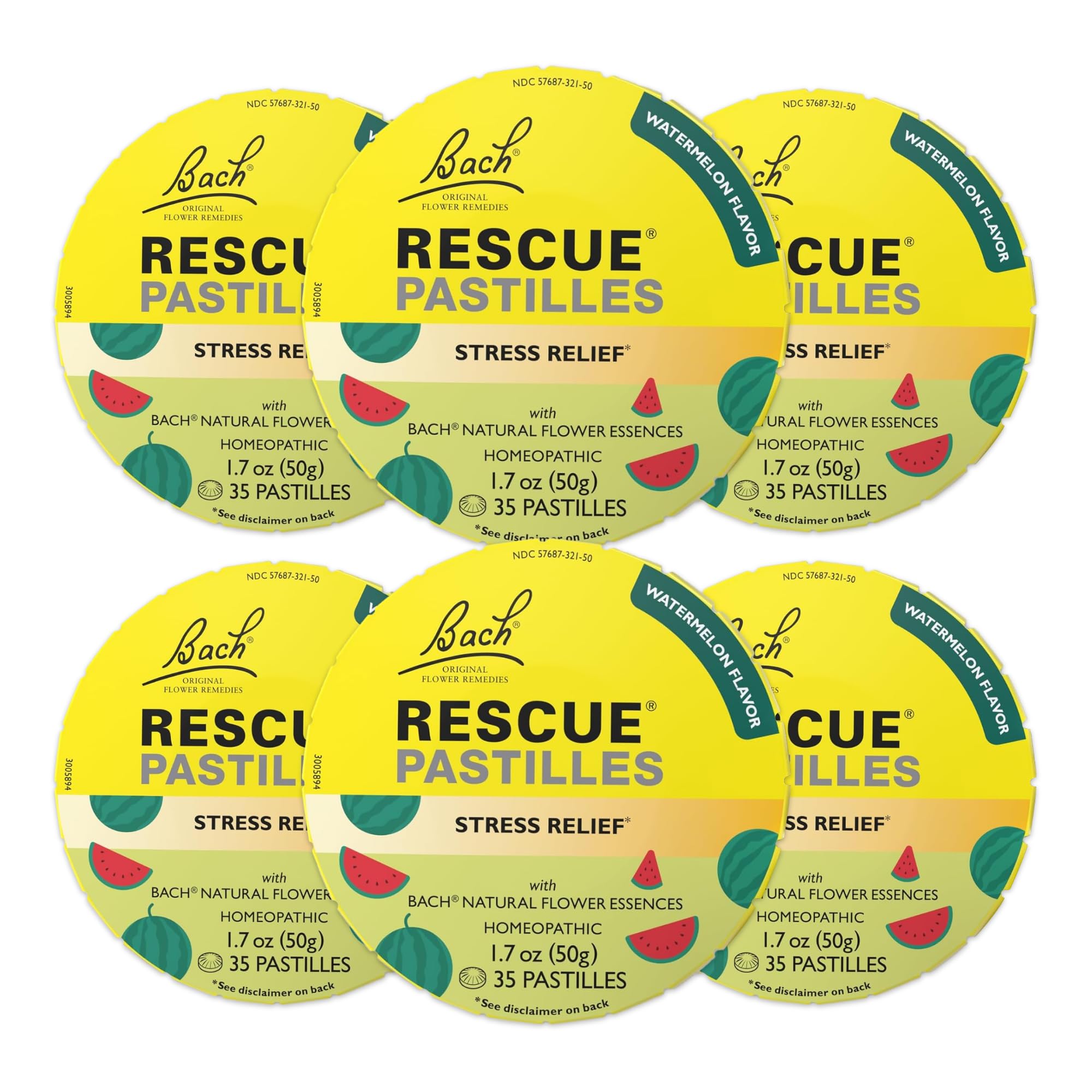 Snapklik.com : Bach PASTILLES, Watermelon Flavor, Stress Relief ...