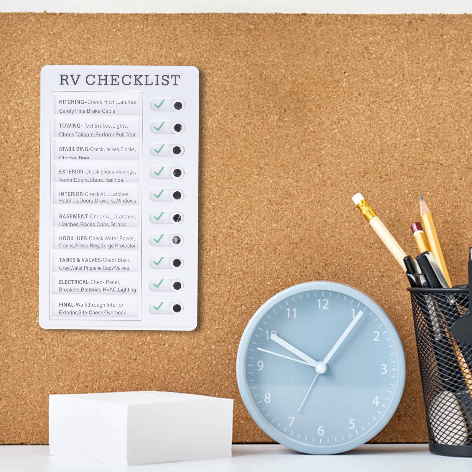 Snapklik.com : Rv Checklist Board Daily Schedule 8 Inch To Do List ...