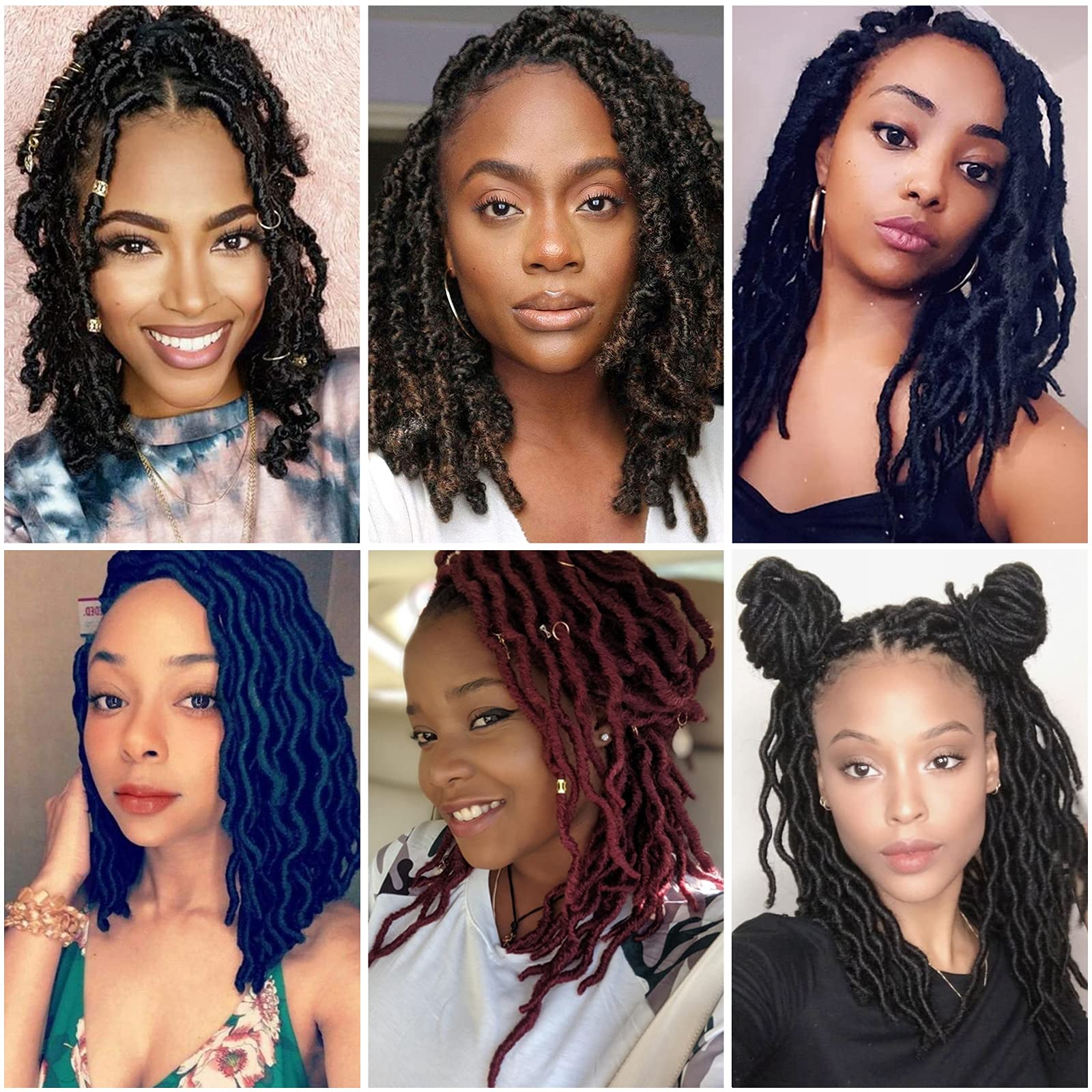 Wavy Gypsy Locs Crochet Hair, 8 Packs Faux Locs Crochet Hair 12 Inch ...