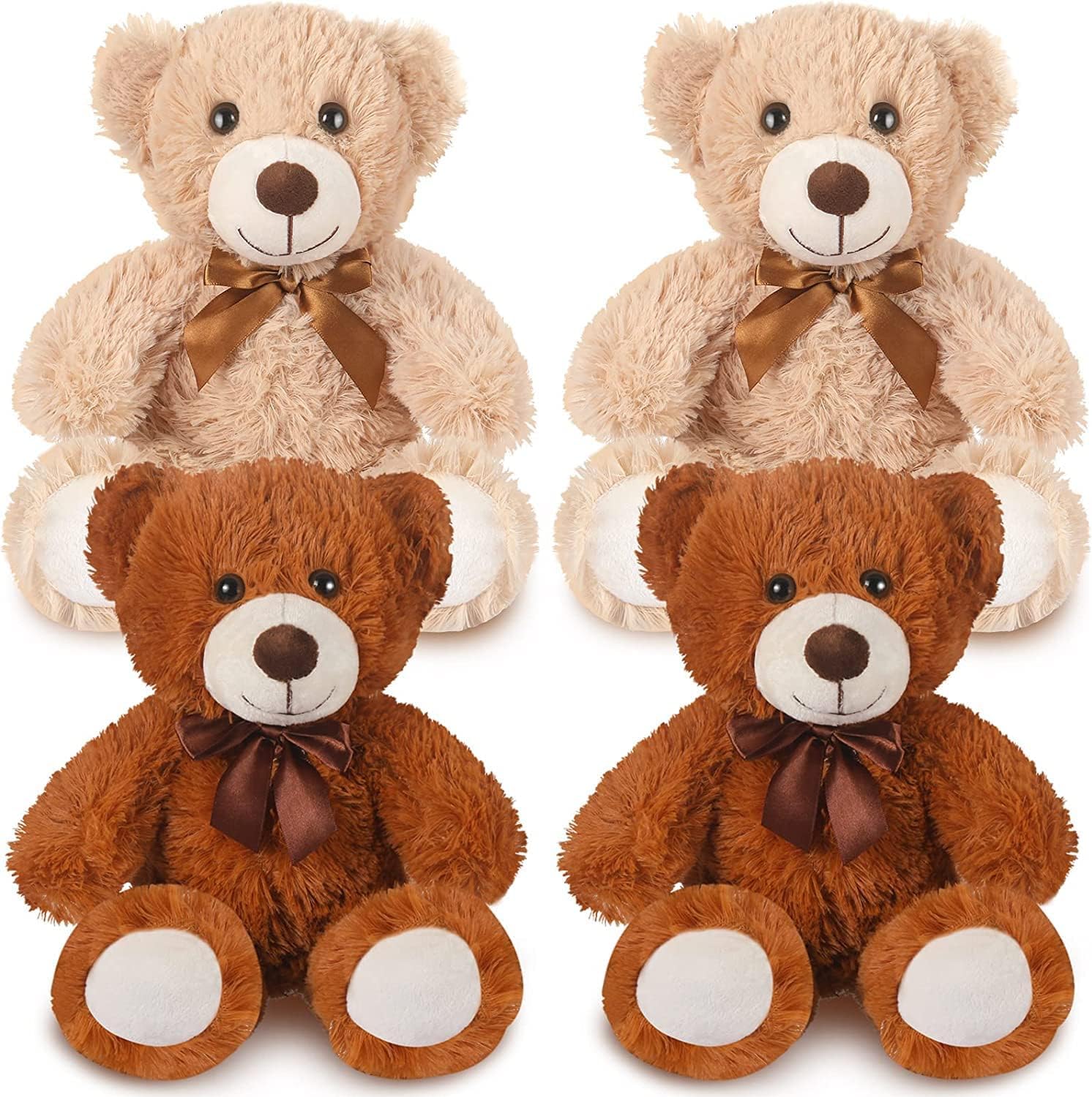 MSYU 4 Packs 14 Inches Bears Plush Stuffed Animals Cute Soft Stuffed ...