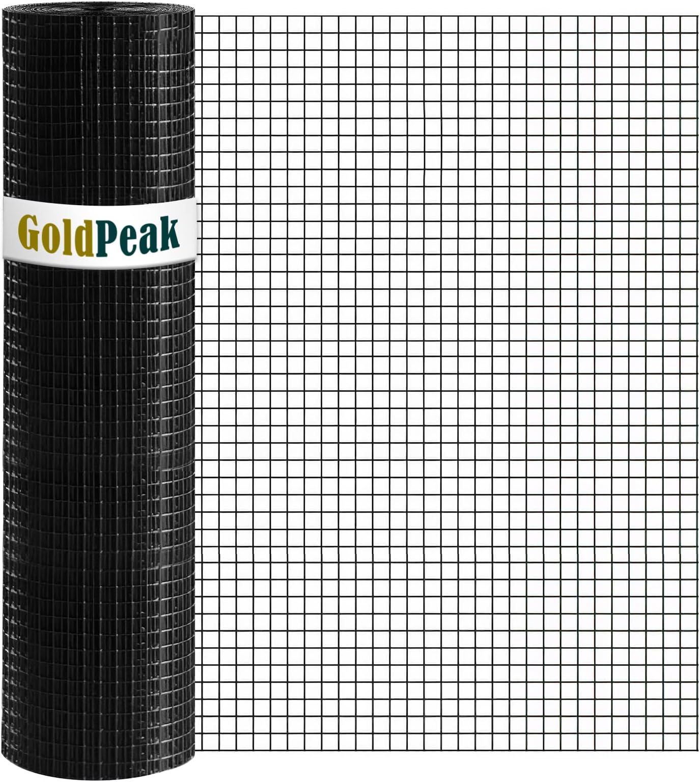 GoldPeak Black Hardware Cloth 36'' x 100' 1/2 inch Mesh 19 Gauge - PVC ...