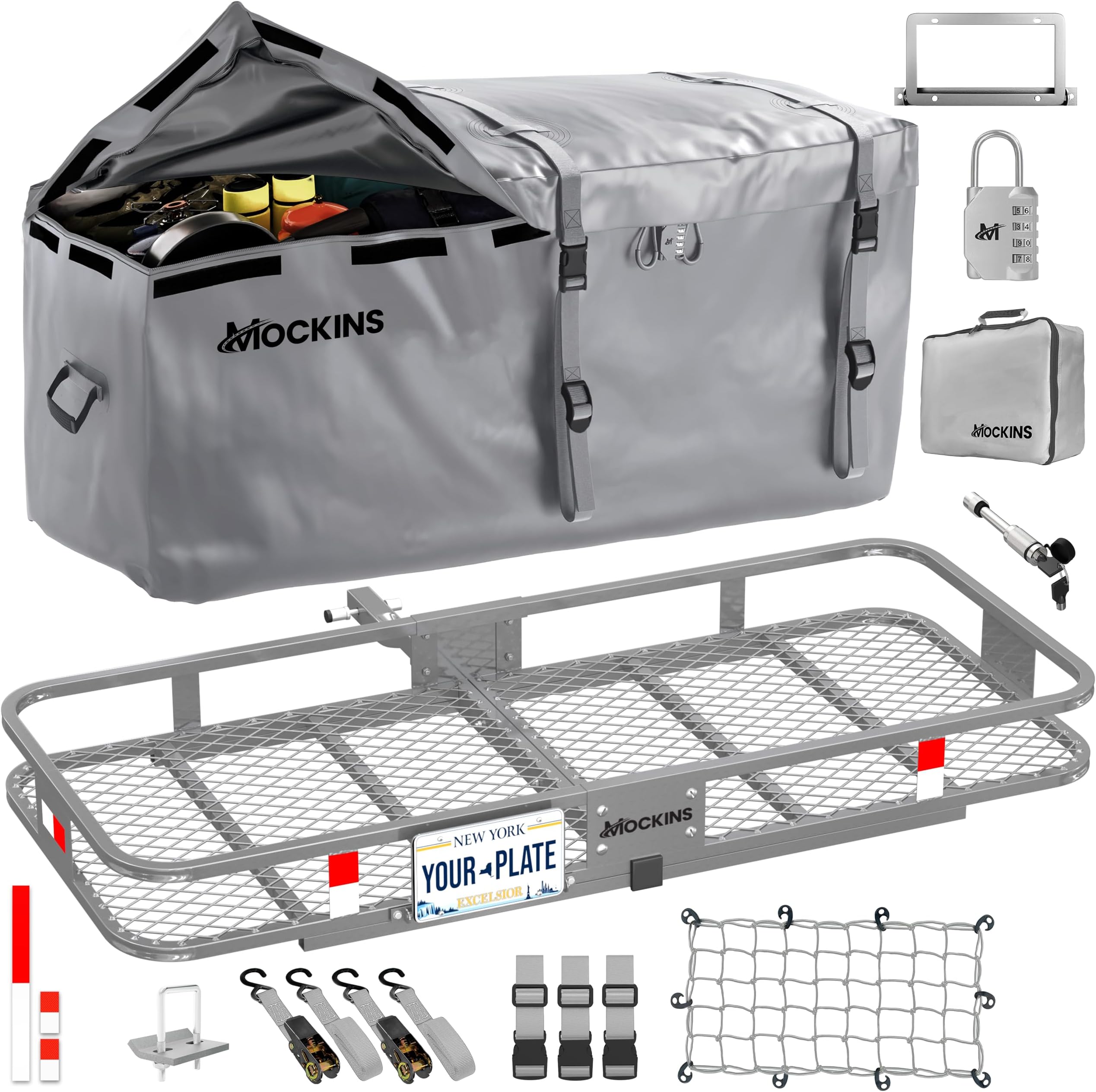 Amazon.com: MaxxHaul 80779 50" x 29.5" Trailer Hitch Mount Aluminum ...