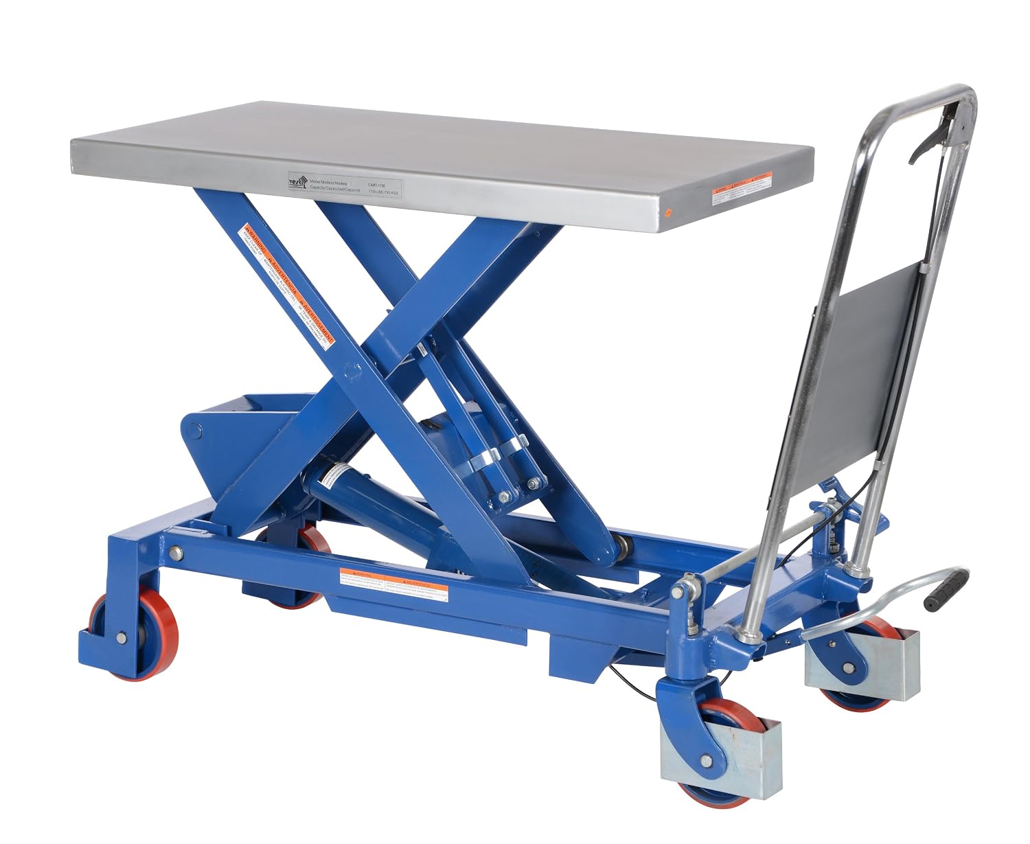 Vestil CART-1750 Steel Hydraulic Elevating Cart 39-1/2 In. x 20 In ...