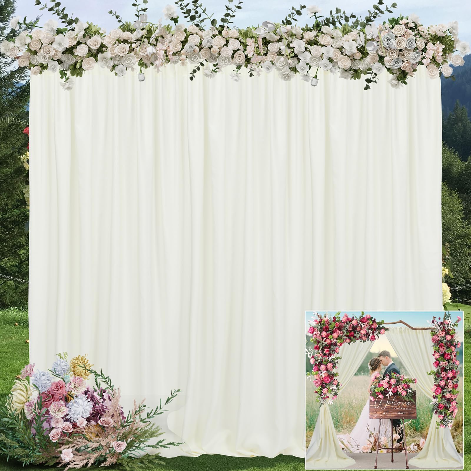 Amazon.com : Black Backdrop Curtains Wedding Backdrop Black Curtains ...