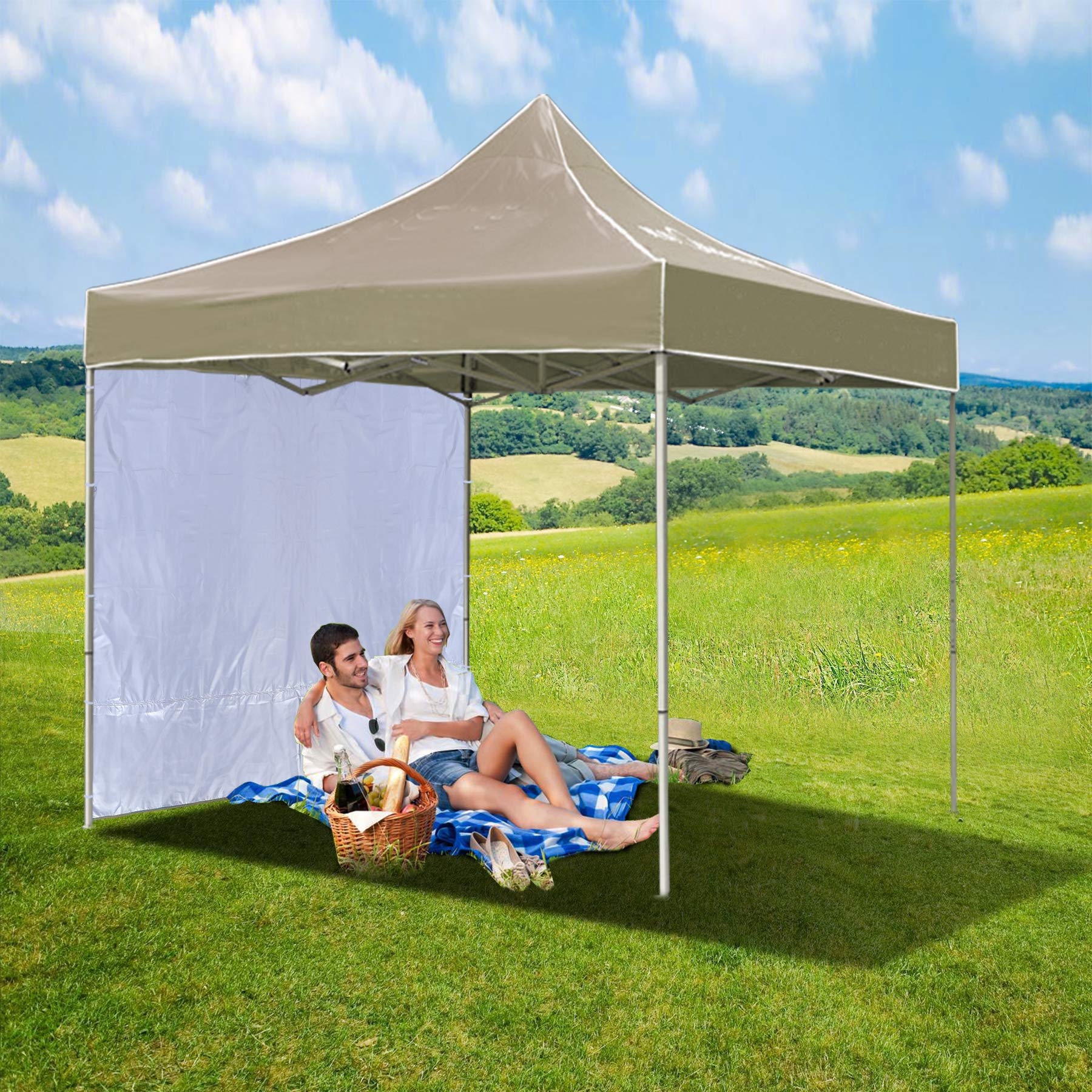 REDCAMP Instant Canopy Sidewall For 10x10ft Pop Up Canopy 1 Pack redcamp-instant-canopy-sidewall-for-10x10ft-pop-up-canopy-1-pack