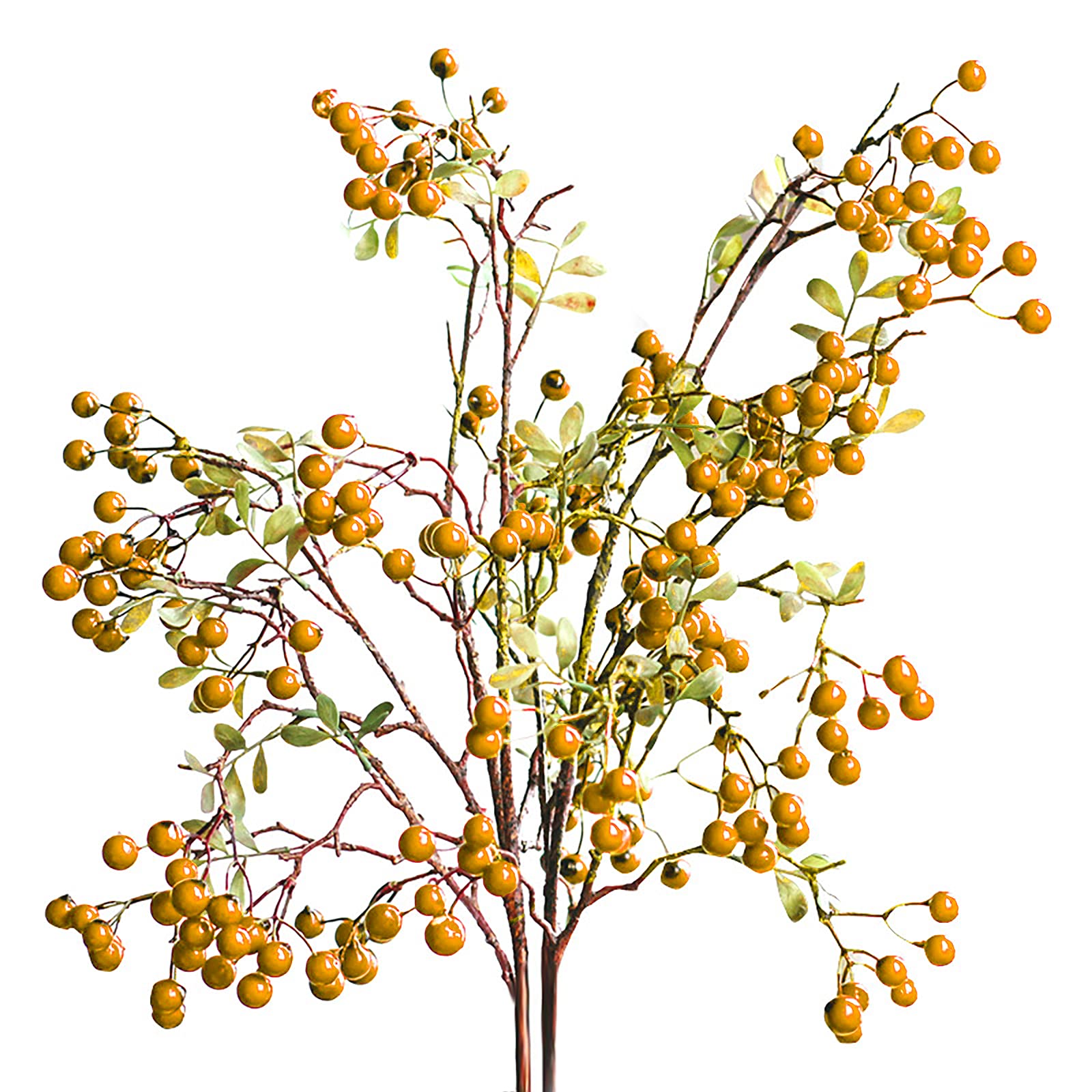 Amazon.com: RESOYE 3Pack Artificial Orange Berry Stems, 27.5 Inches ...