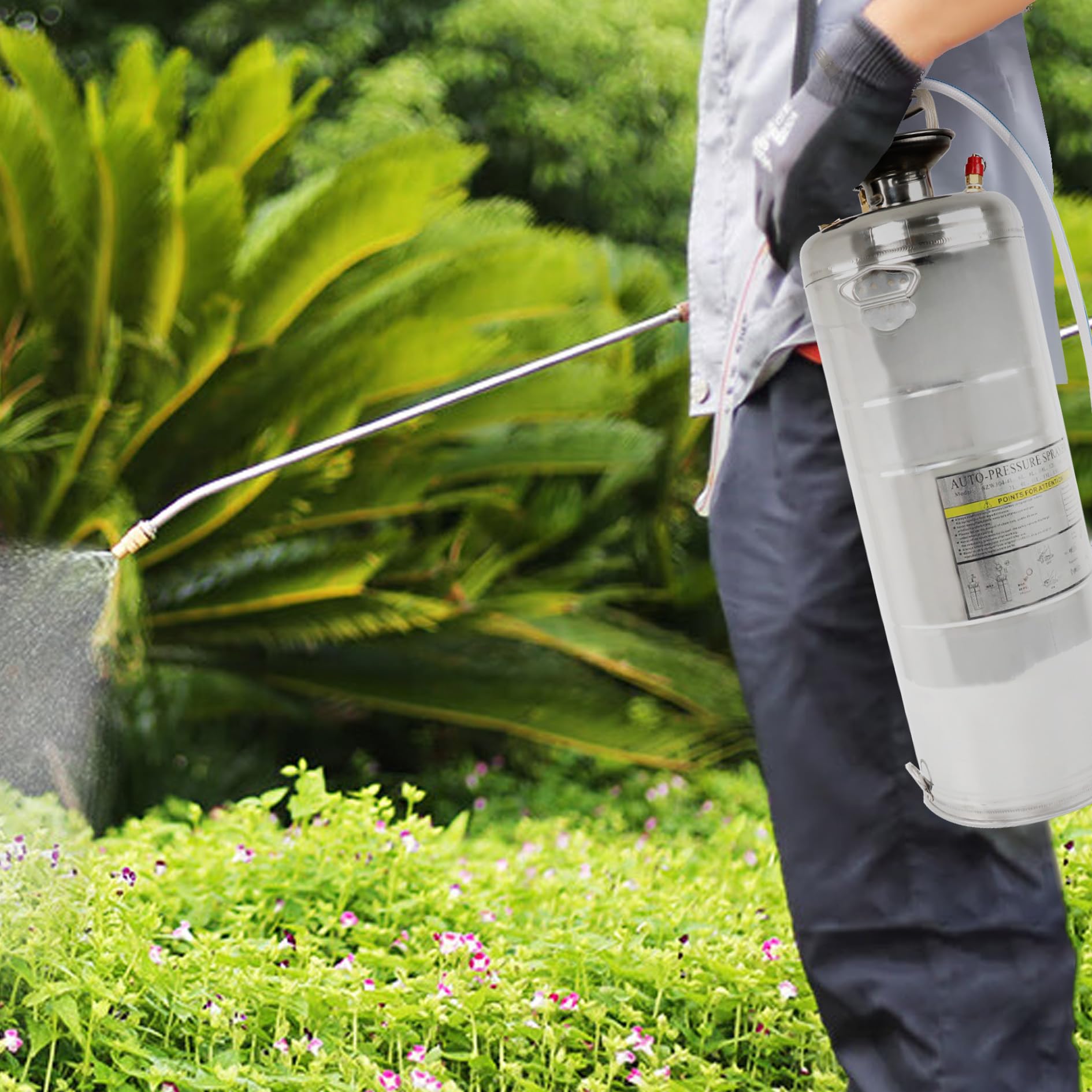 Snapklik.com : Elfinrm 1.5 Gallon Stainless Steel Sprayer, 16 Wand & 3 ...