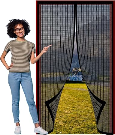 Magnetic Door Screen for Sliding Door 81 x 206 cm Screen Mesh Curtain ...
