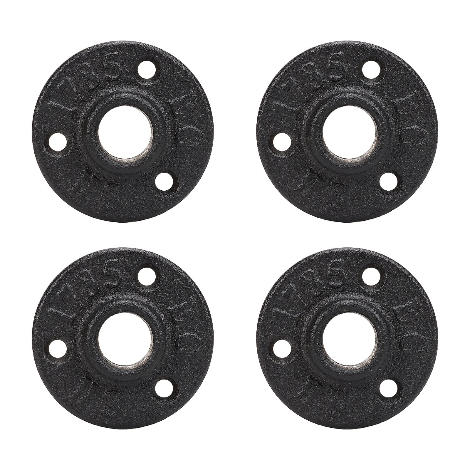 Snapklik.com : Industrial Pipe Floor Flange, Heavy Duty Malleable Iron ...