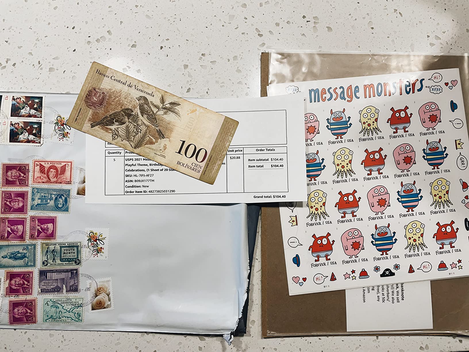 $5/mo - Finance USPS 2021 Message Monsters Forever First Class Postage ...