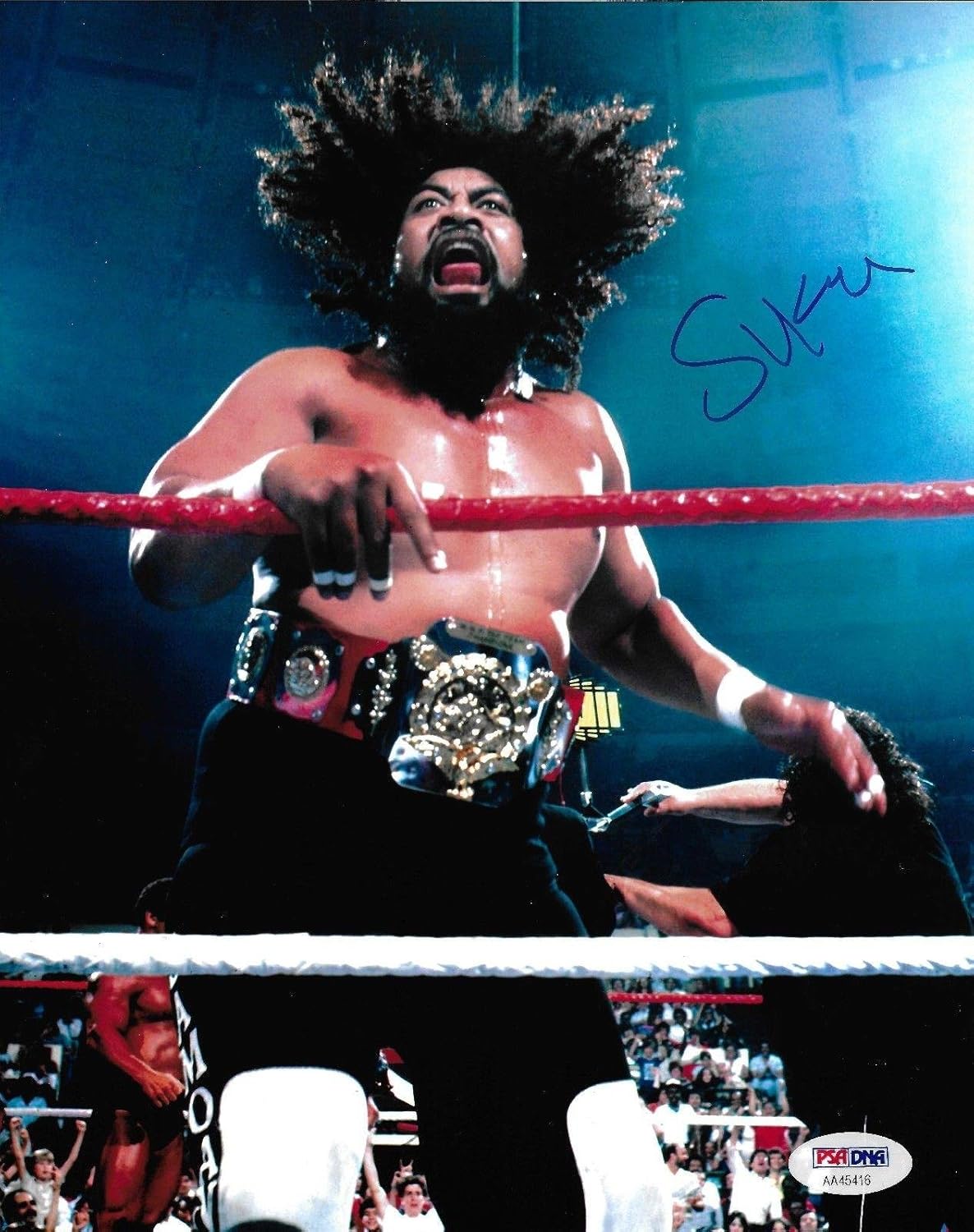 Sika The Wild Samoans Signed WWE 8x10 Photo COA MSG NY Picture ...