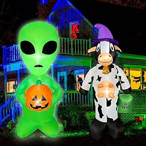 Amazon.com: JOYEASE Halloween Inflatables LED Lighted Halloween Inflatable Outdoor Decoration ...