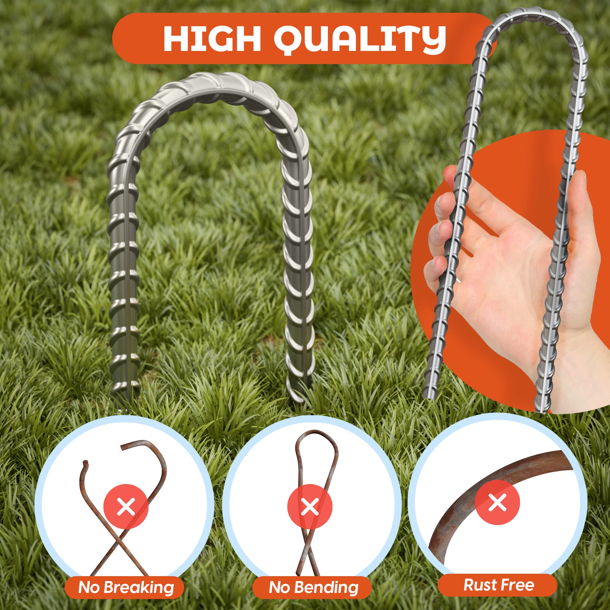 Snapklik.com : Happin Ultra Strong Trampoline Stakes Anchors High Wind ...