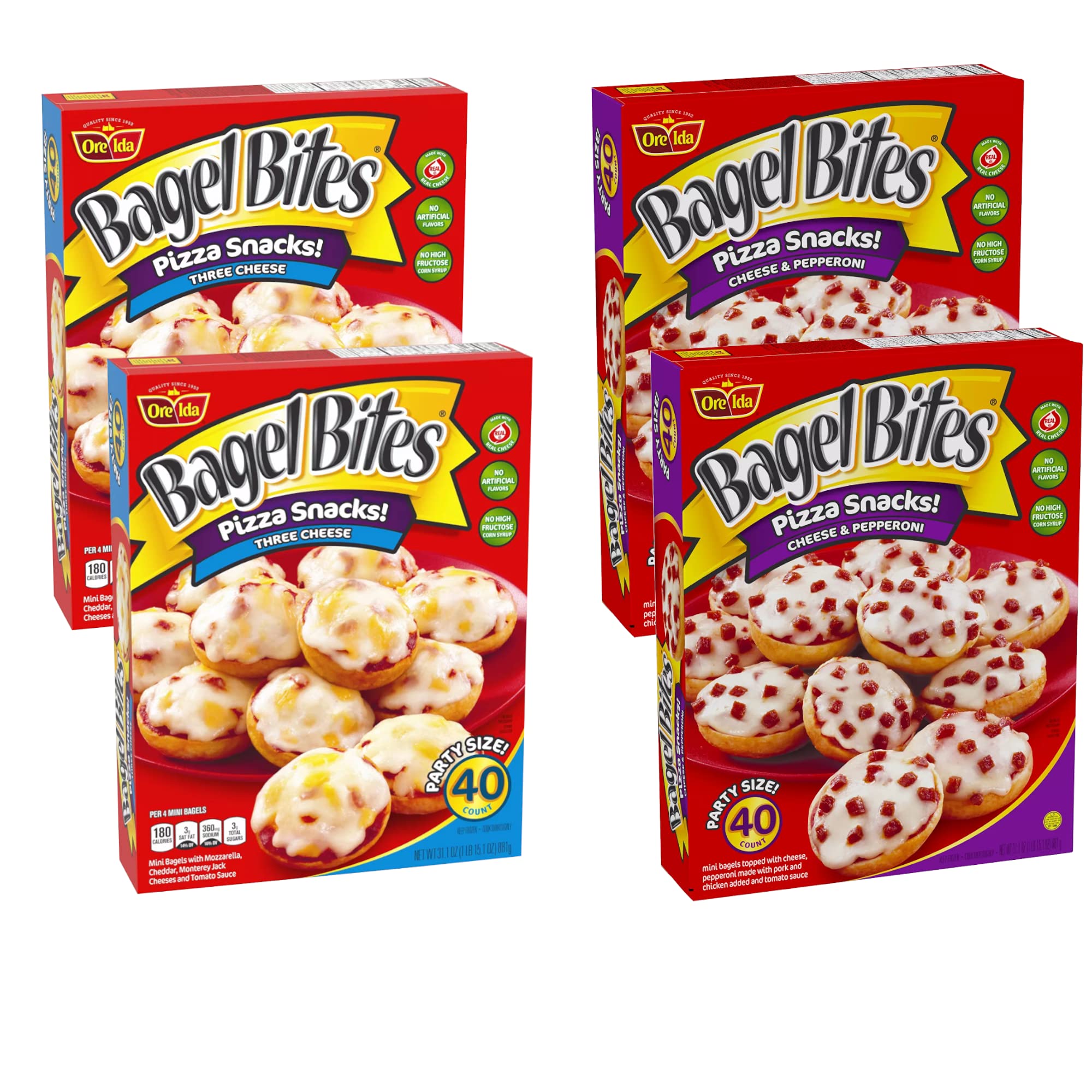 Buy Bagel Bites, Pizza Snack Variety Pack - 2 Ore-Ida Bagel Bites ...