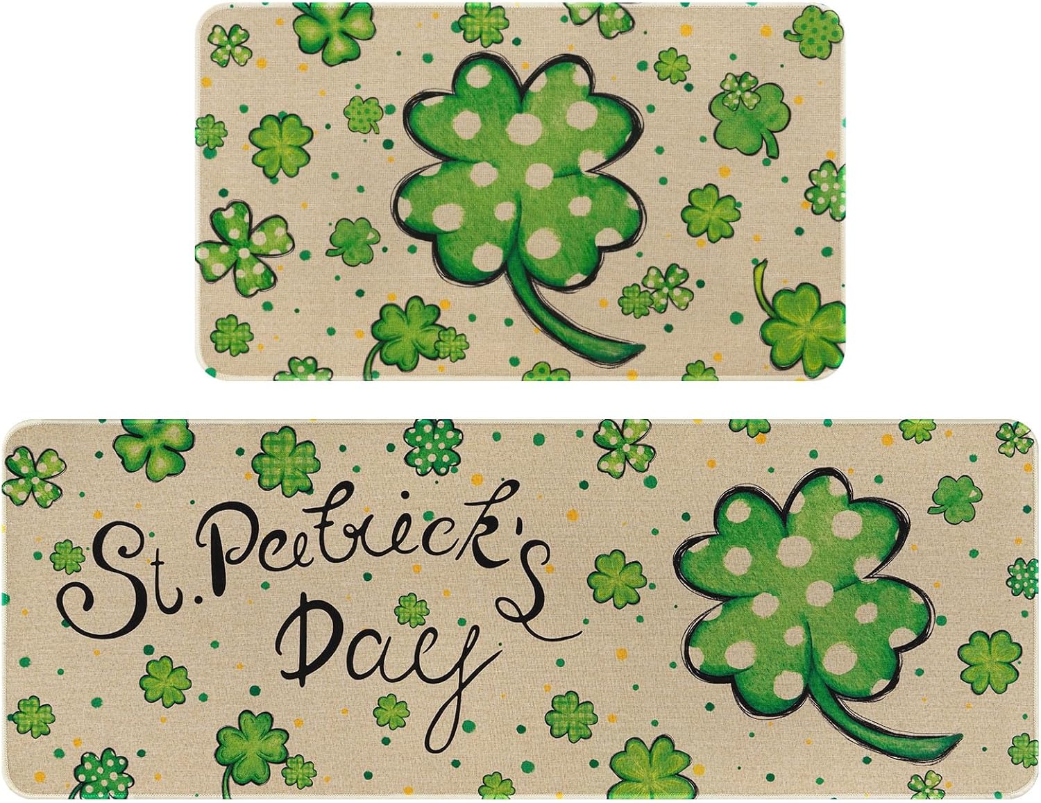 Amazon.com: Likiyol St. Patricks Day Kitchen Rugs Set of 2, Spring ...