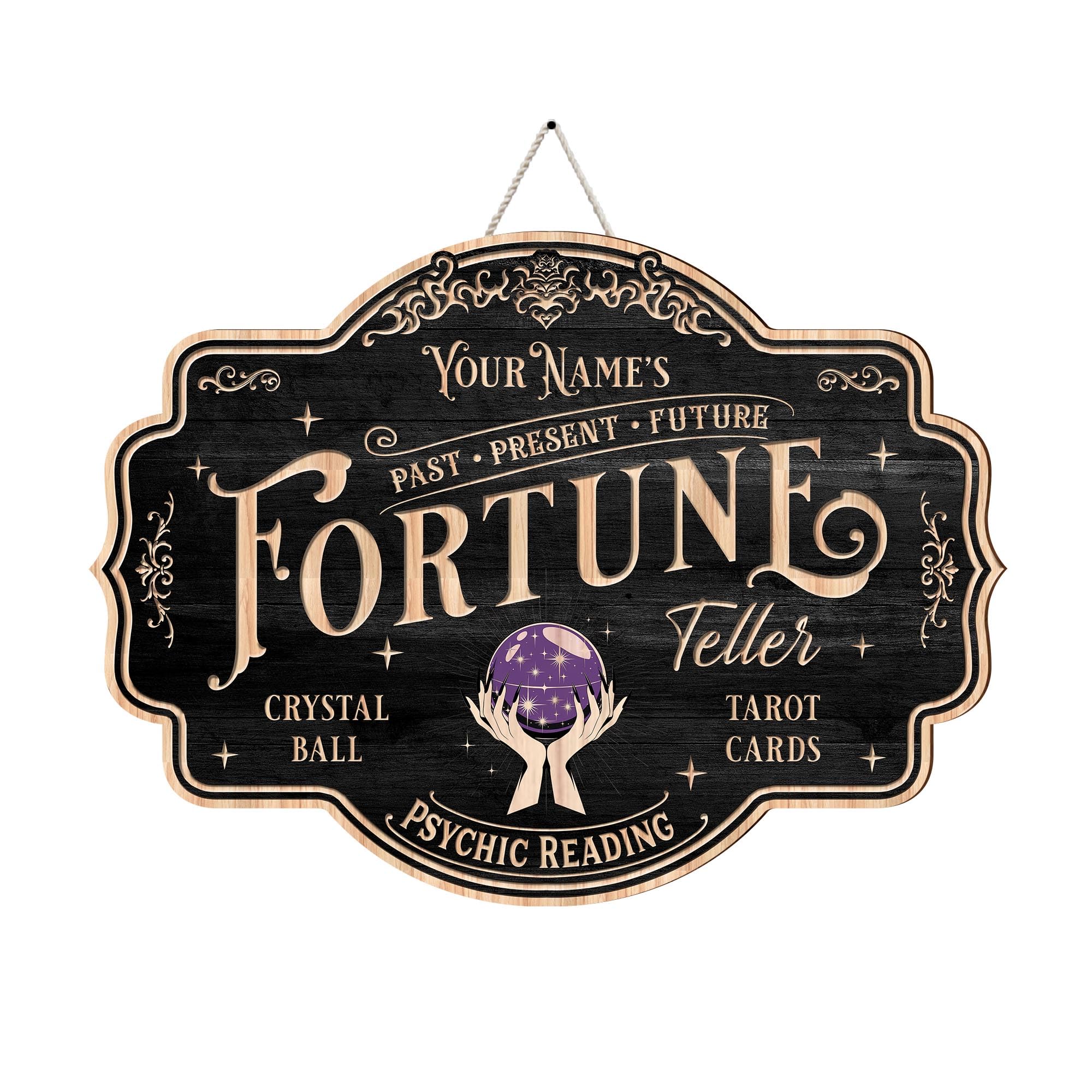 Amazon.com: WODORO Personalized Fortune Teller Sign Wall Plaque, Custom ...