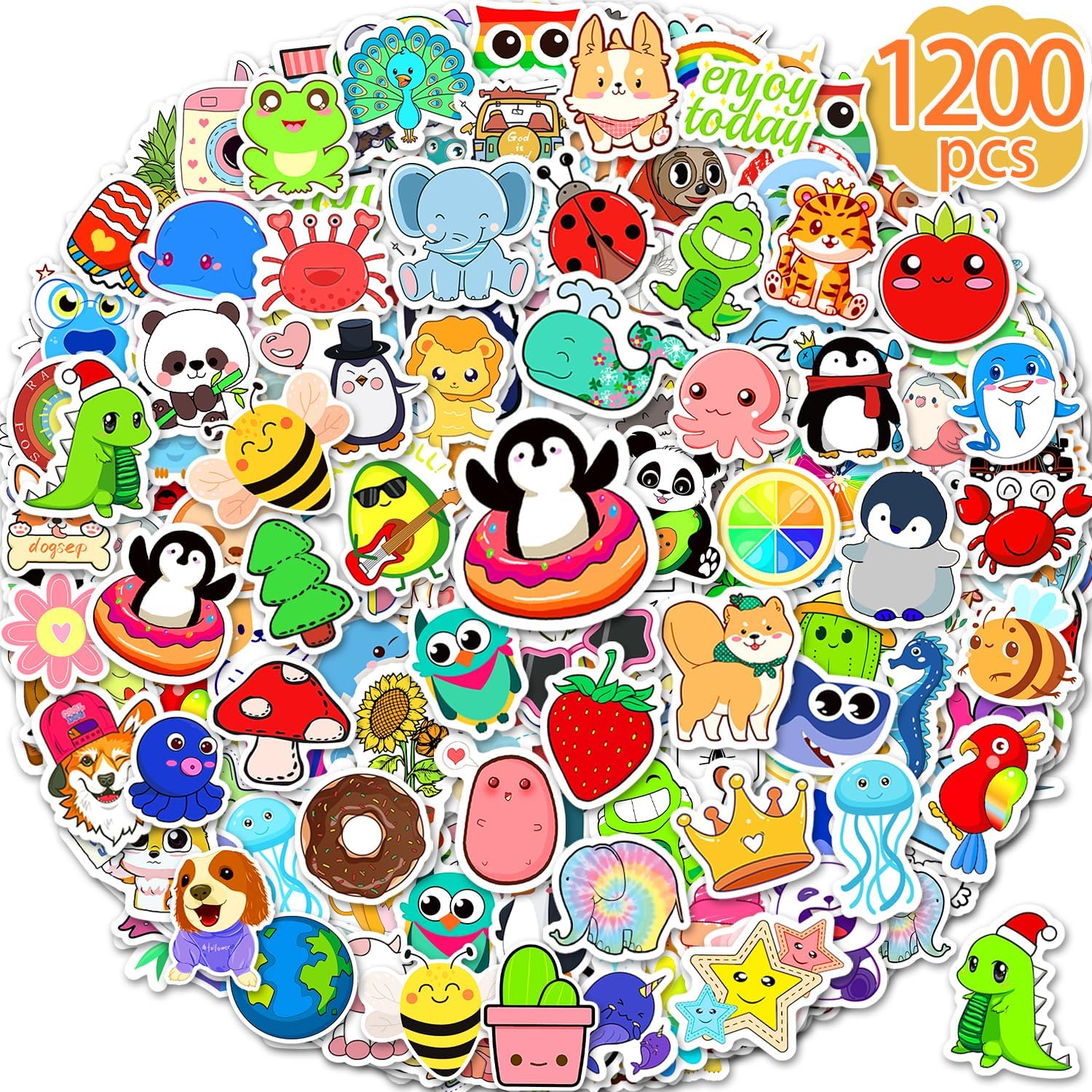 Amazon.com: Apakkai 1200 Pcs Stickers for Kids, Cute Water Bottle ...