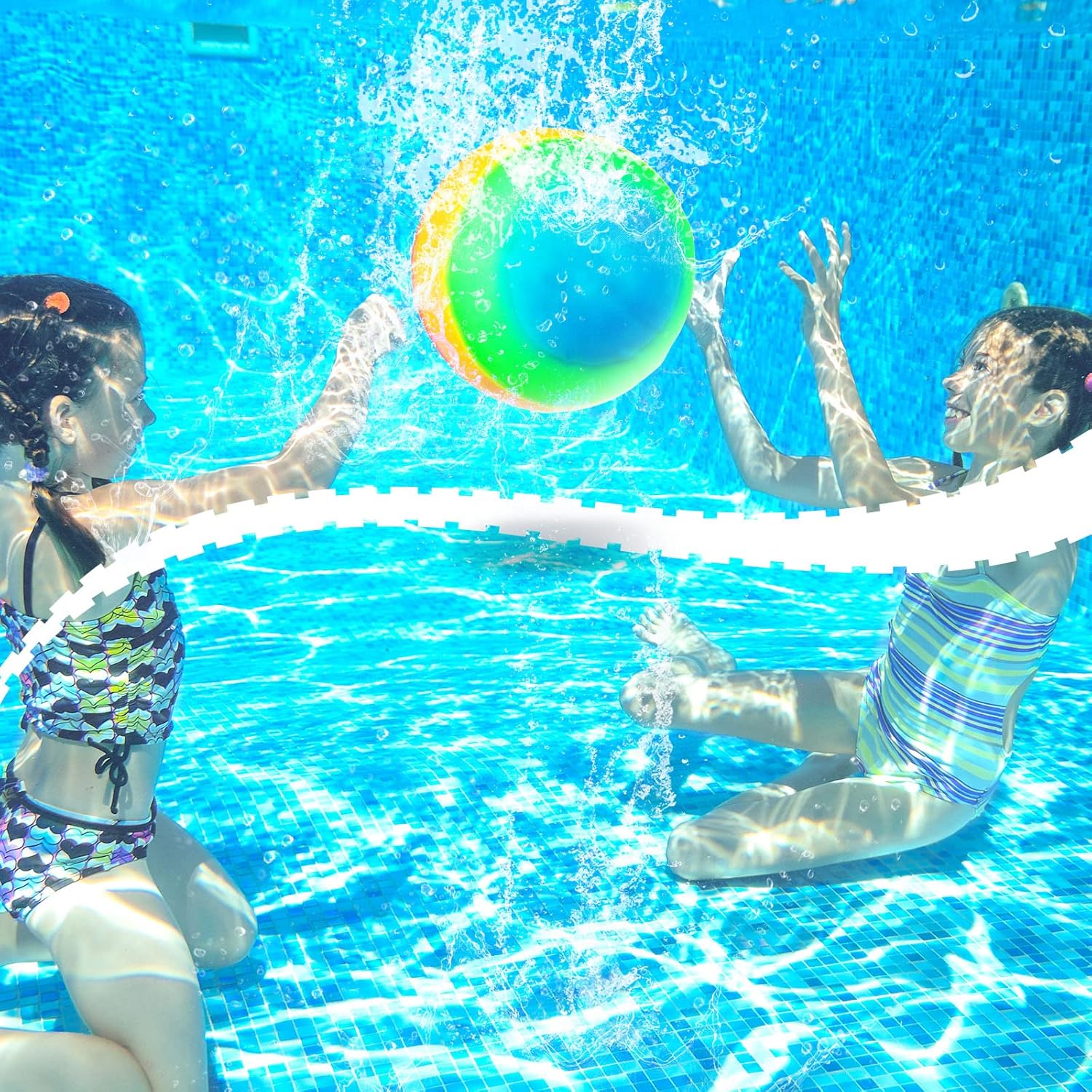 2 Pieces Swimming Pool Balls Inflatable Pool Balls Star Pool Toys Ball ...