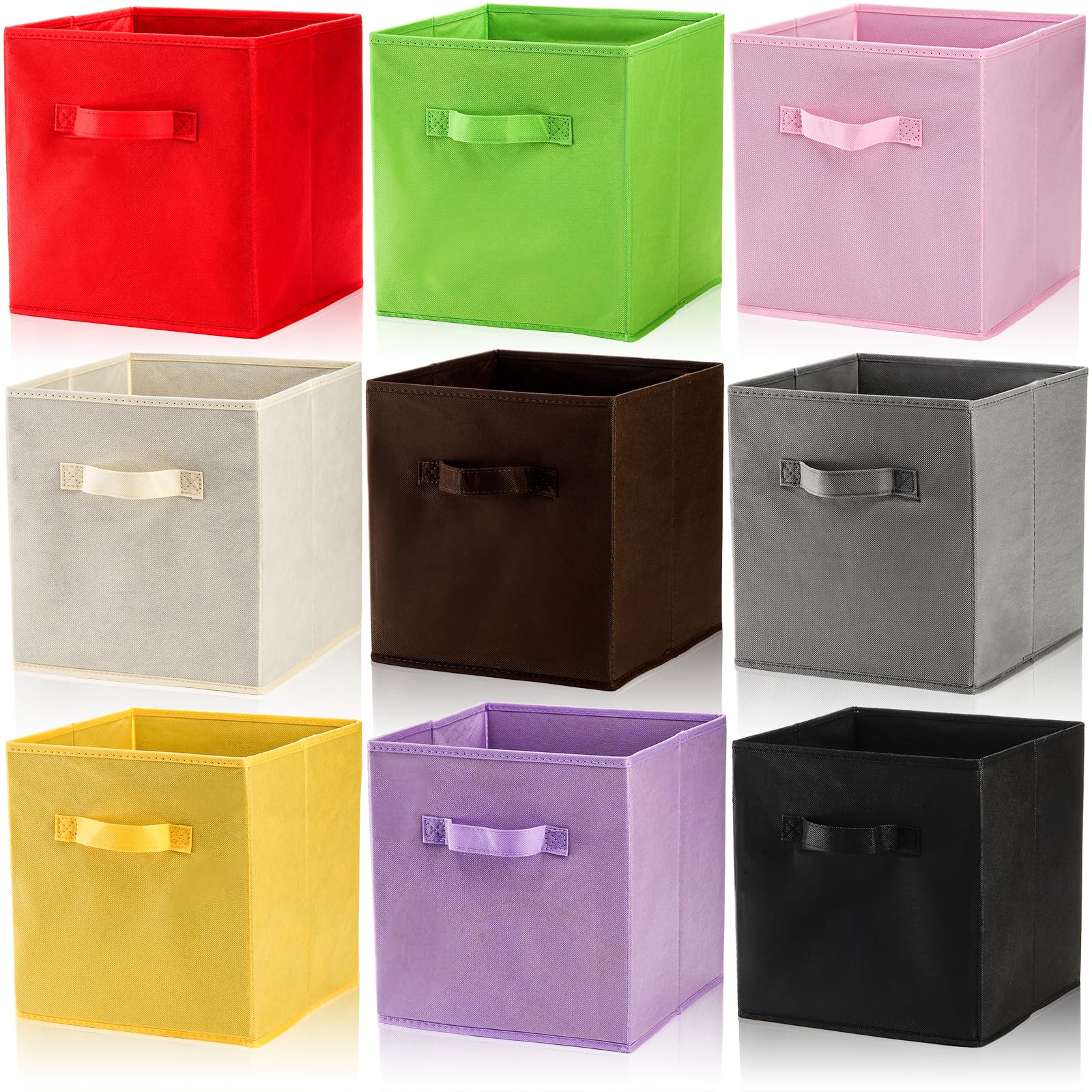 Amazon.com - Pumtus 9 Pack Cube Storage Bins, 11 Inch Collapsible ...