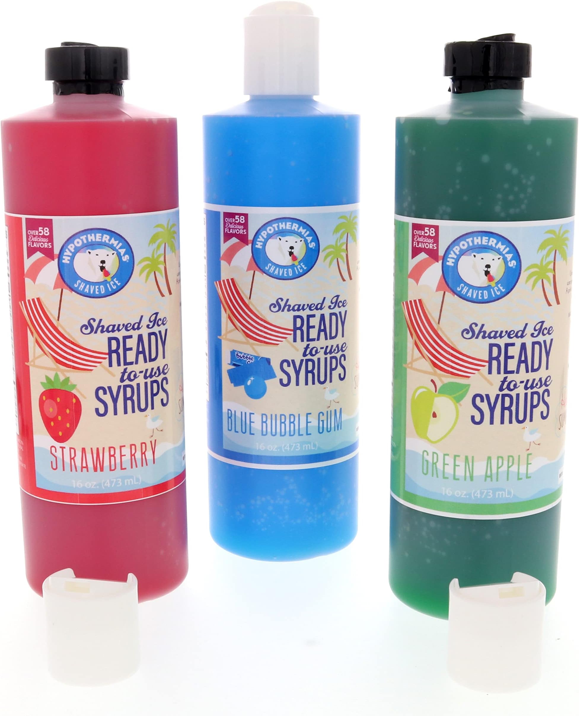 Amazon.com: Hypothermias Shaved Ice & Snow Cone Syrup Variety Pack - 6 ...
