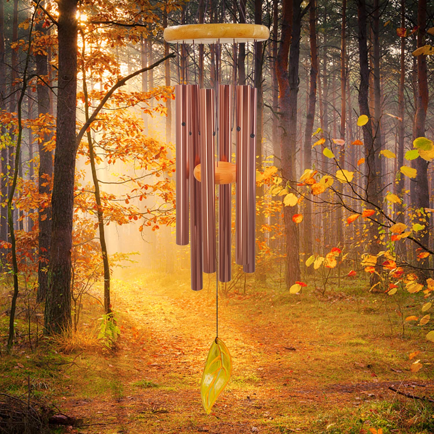 ASTARIN Large Deep Tone Memorial Wind Chimes Outdoor(36 Inch) with 6 ...
