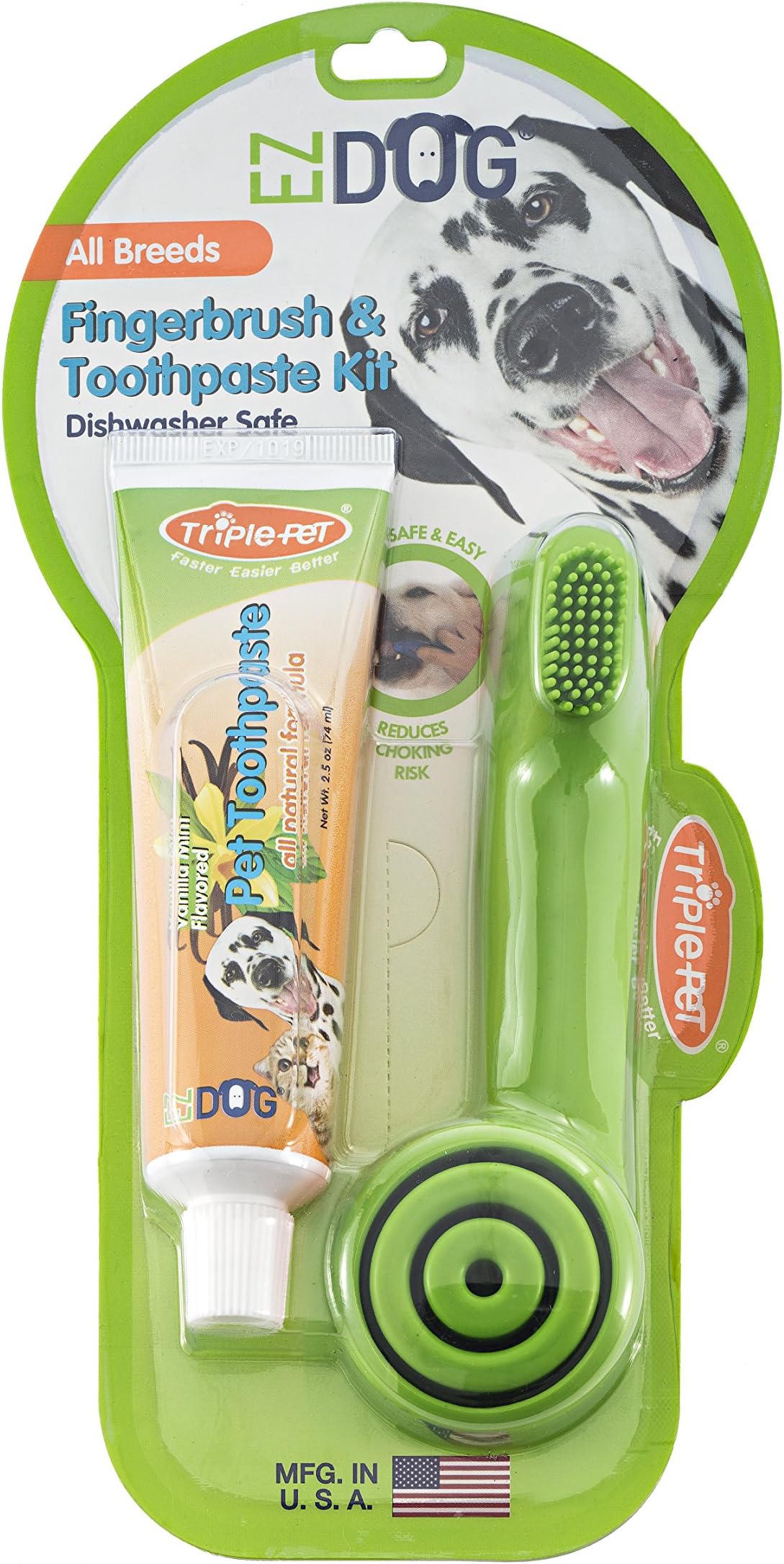 Amazon.com: EZDOG by Triple Pet Dental Care Kit Contains Patented ...