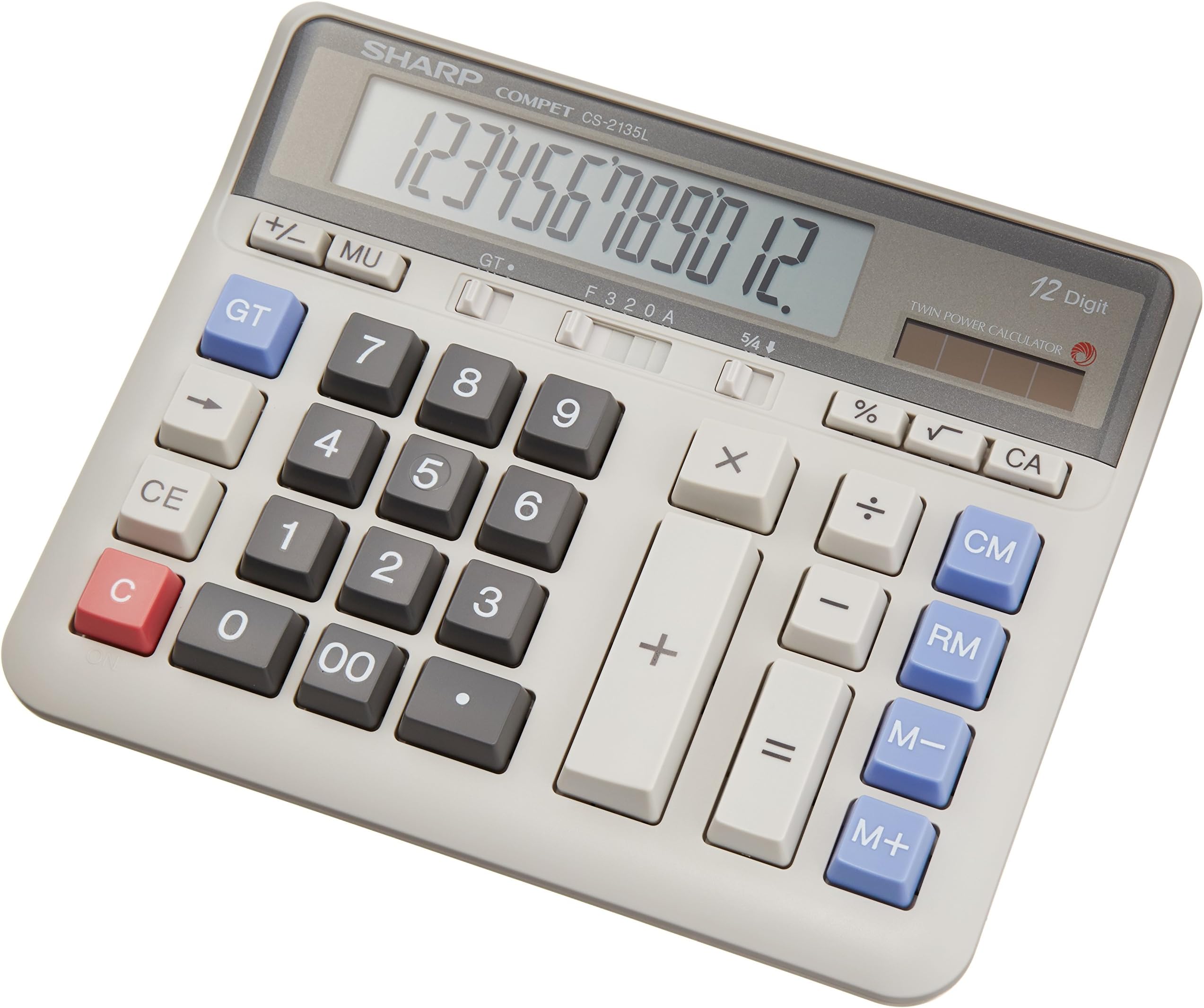 Amazon | シャープ 実務電卓 デスクトップタイプ 12桁 CS-2135L | ビジネス電卓 | 文房具・オフィス用品