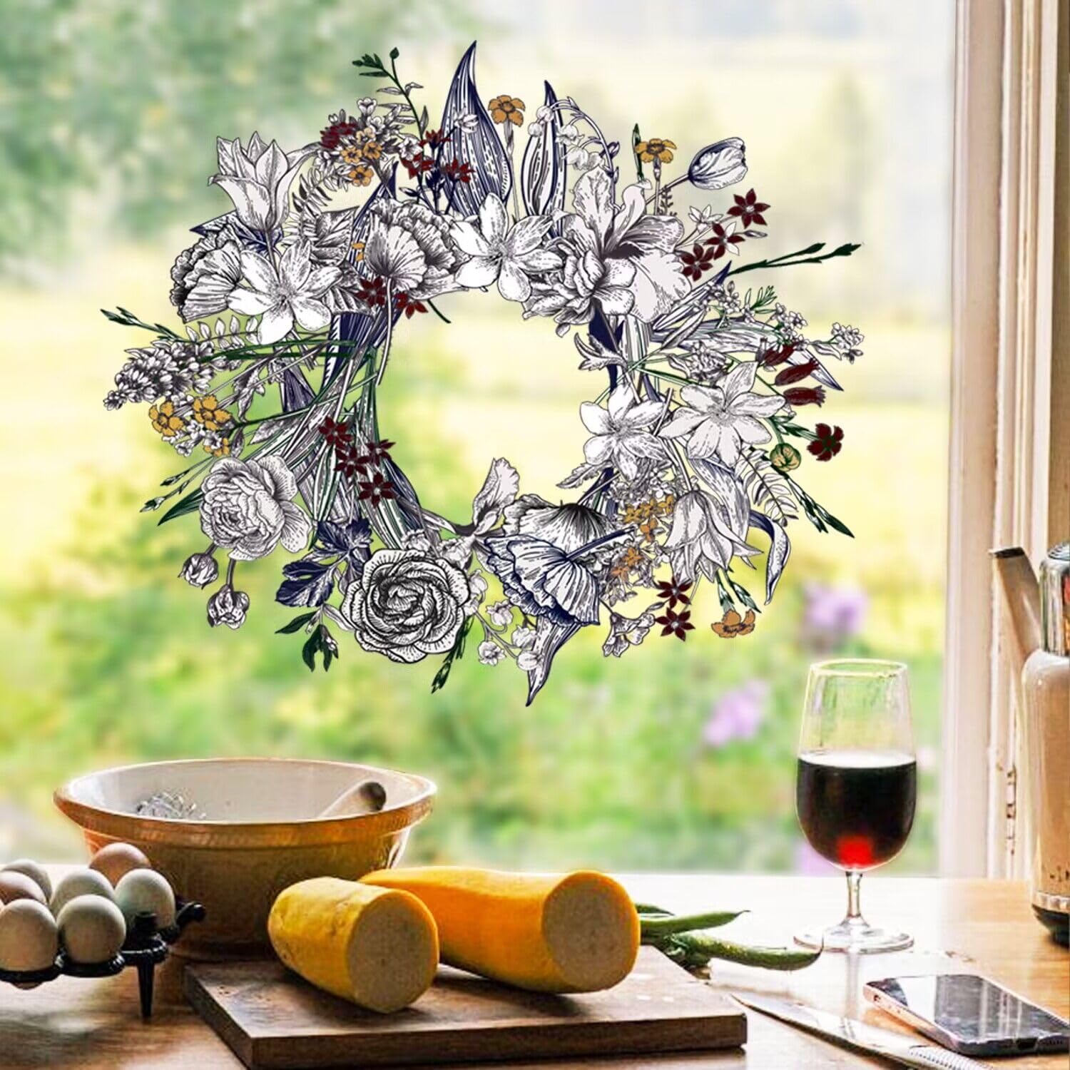 Amazon.com: AOWDIAO 12 Sheets Easter Window Clings - 366 Reusable ...