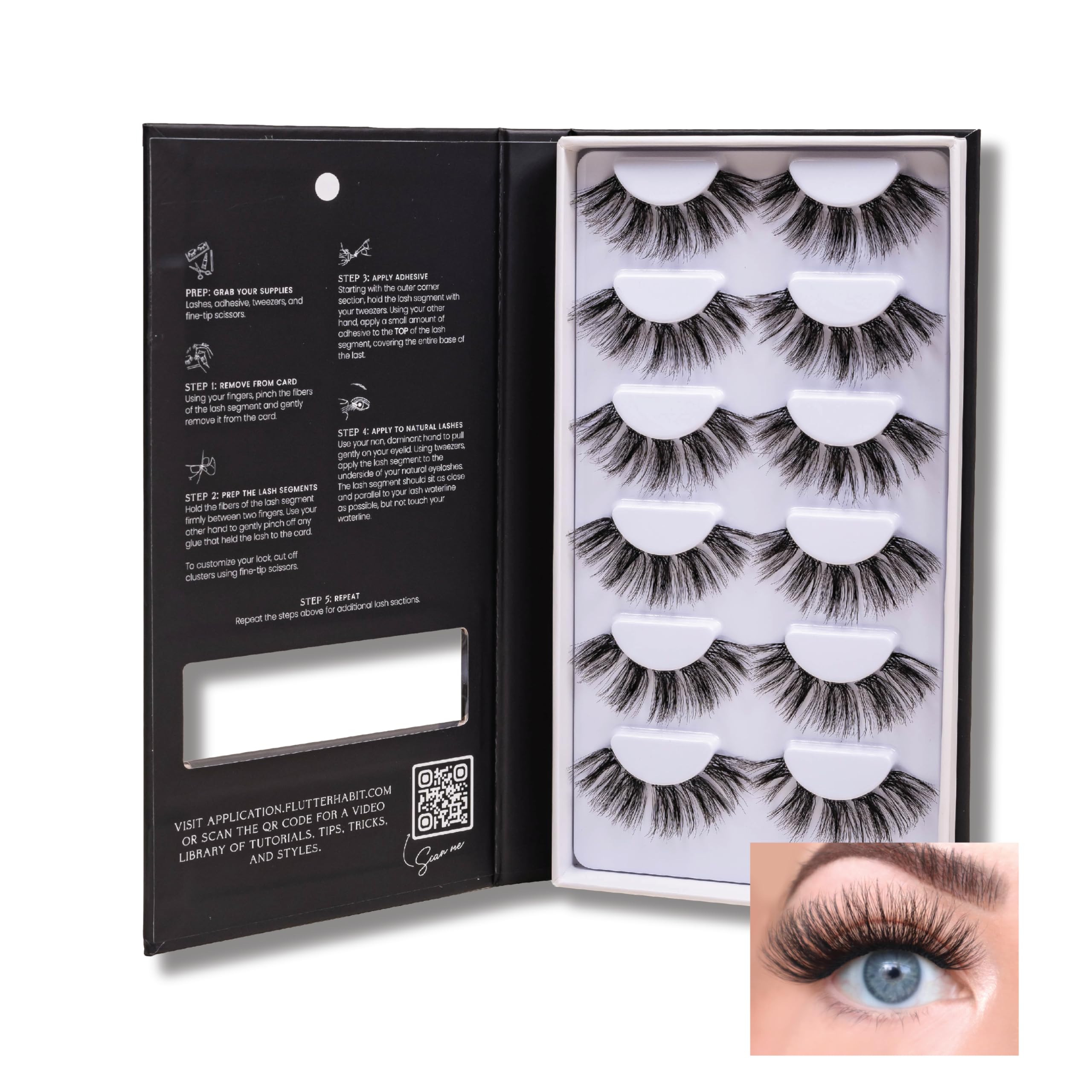 Amazon.com: FlutterHabit Weightless Collection, DIY lash Extensions [1 month], Lash Clusters for ...