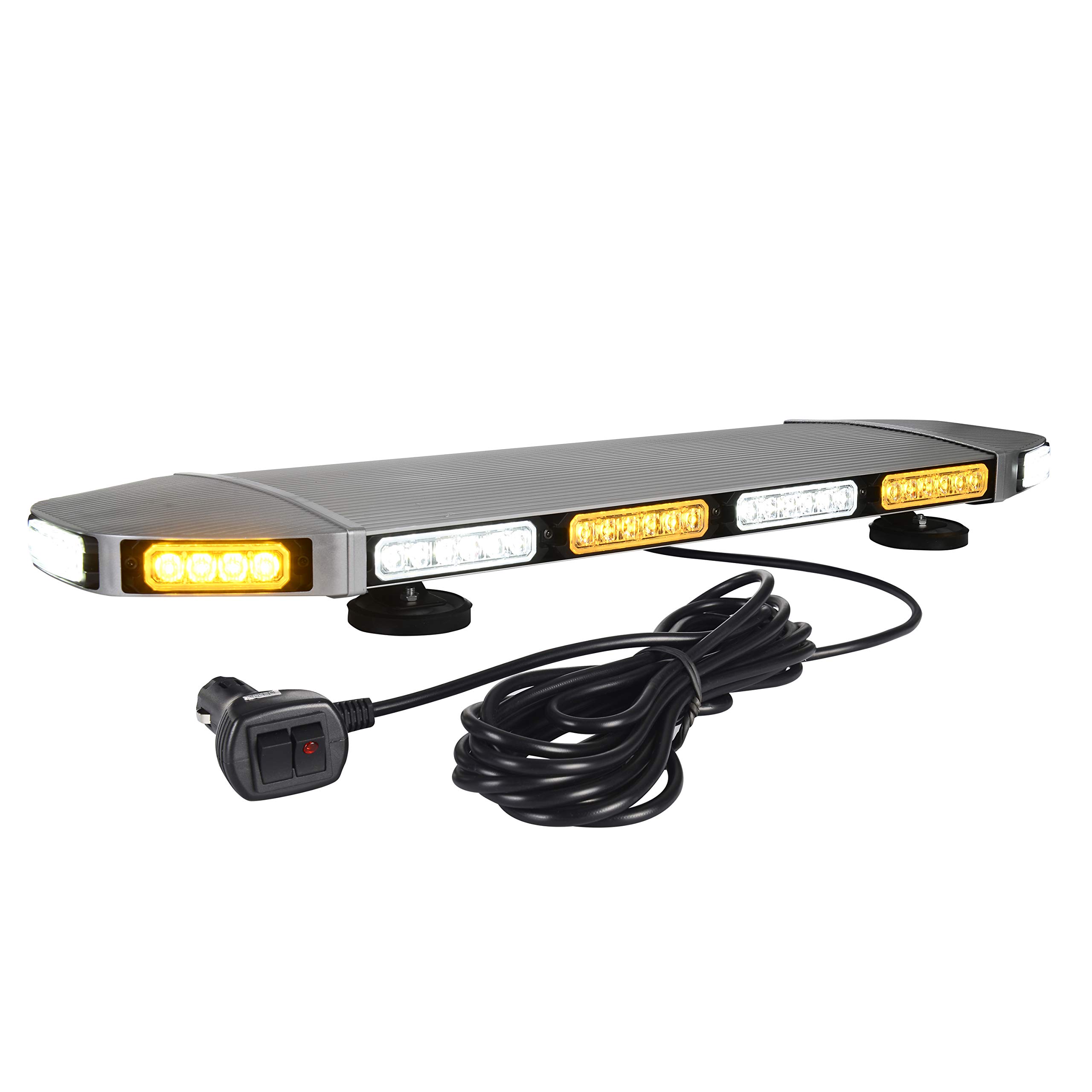 Buy Xprite 48" Amber Emergency Strobe Bar Lights Black Hawk Hevy-duty ...